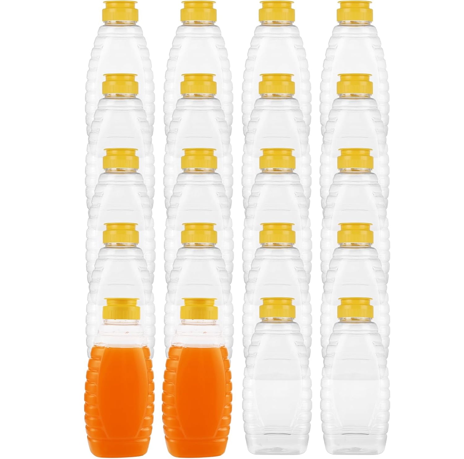 20PCS Plastic Honey Bottles, Bulk Honey Jars Honey Dispenser Containers ...