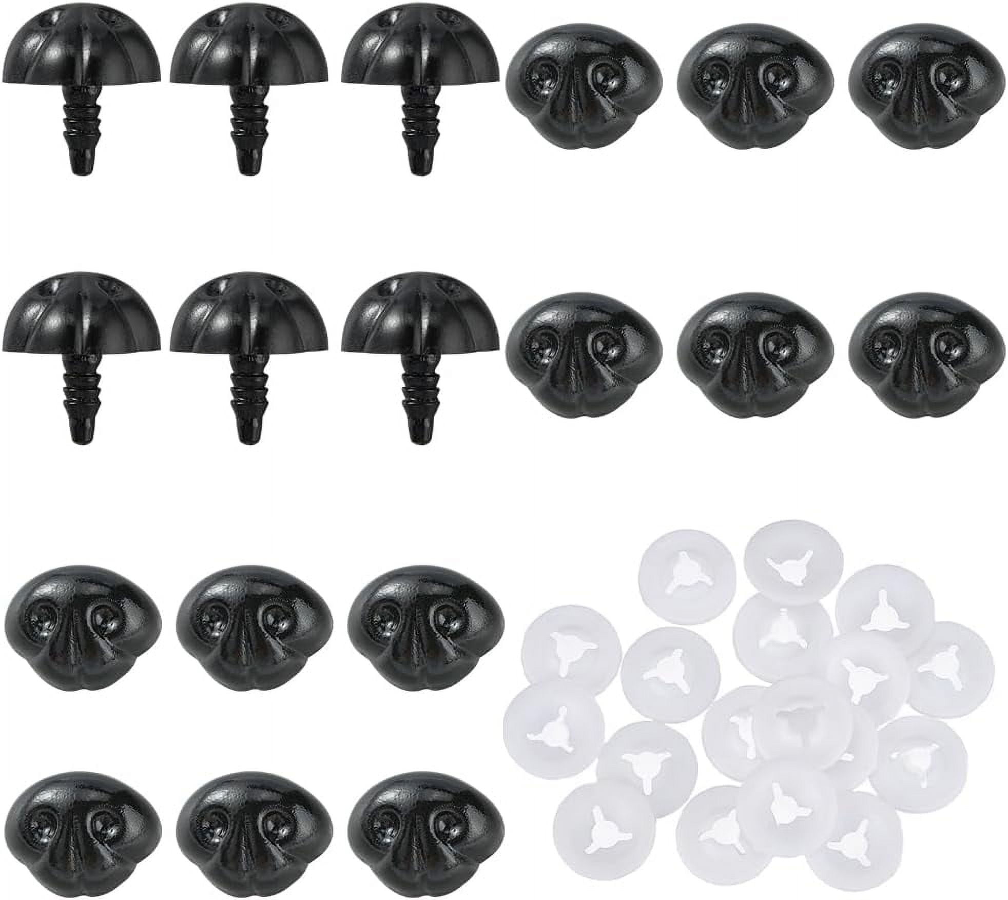 20PCS Plastic Matte Safety Noses with 20PCS Spacer Craft Sew Dog Nose ...