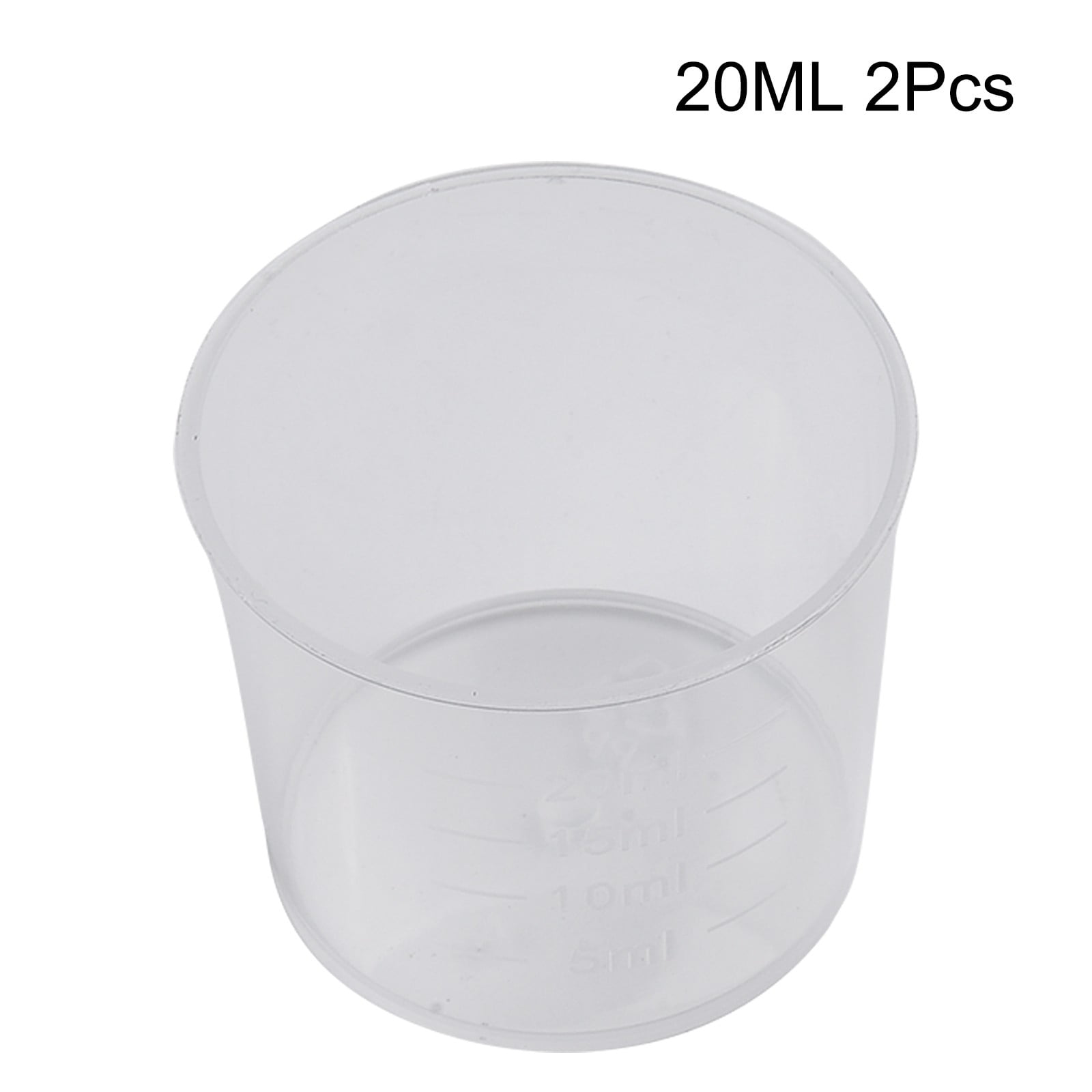 20PCS Plastic Medicine Measuring Cups with Lids, Clear Reusable ...