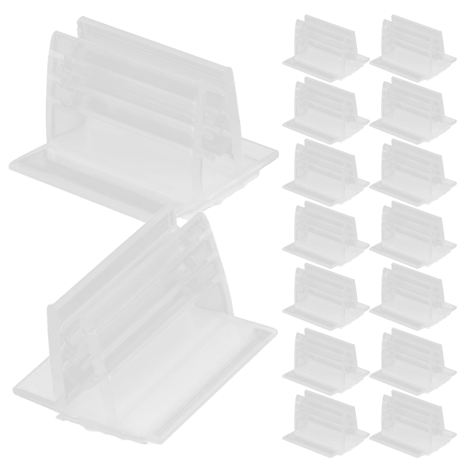 20PCS Plastic Shelf Label Holder Clear Wire Shelf Label Holder Wood ...
