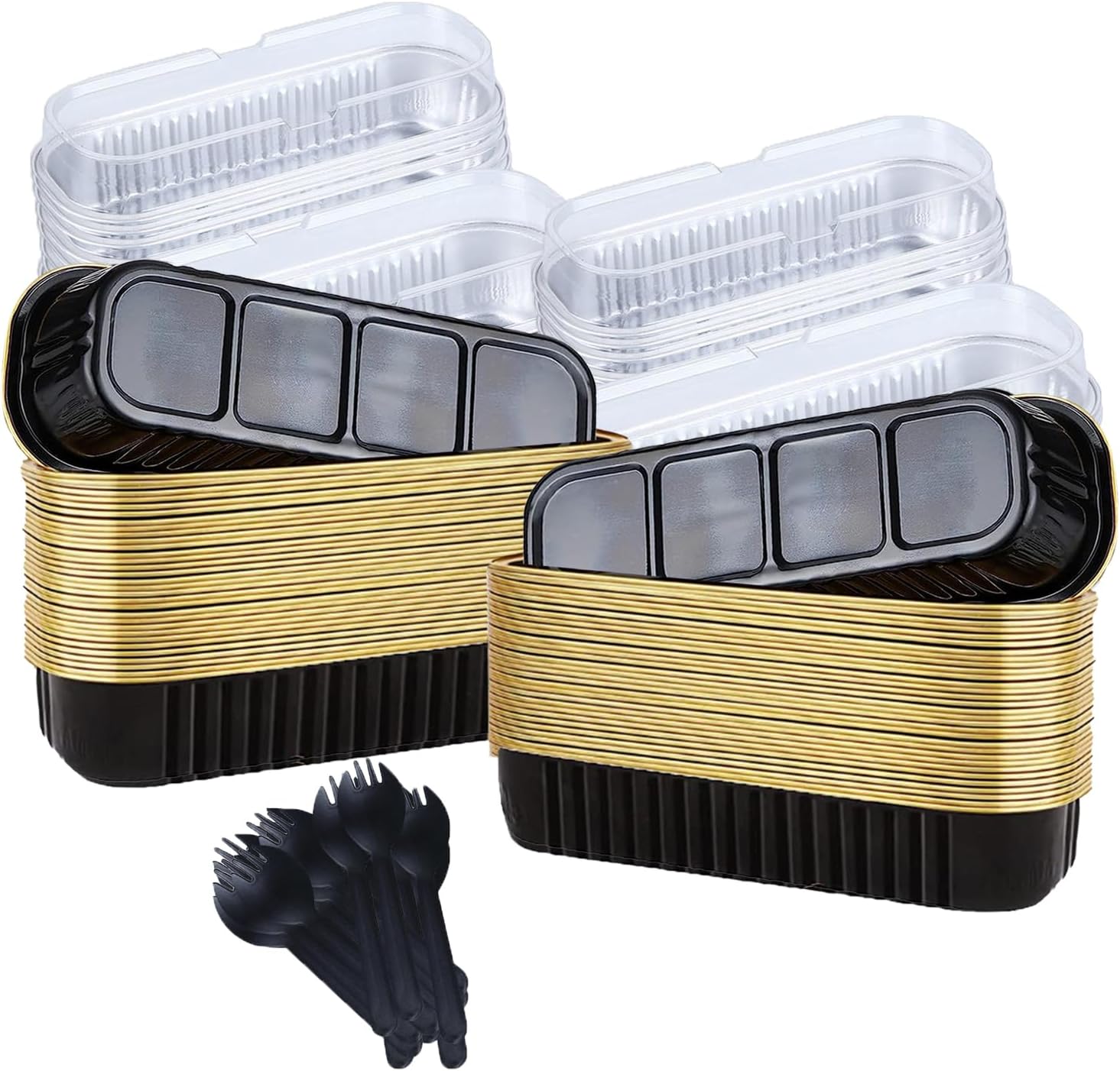 20PCS Rectangle Mini Loaf Pans With Lids,Mini Cake Pans with Lids ...