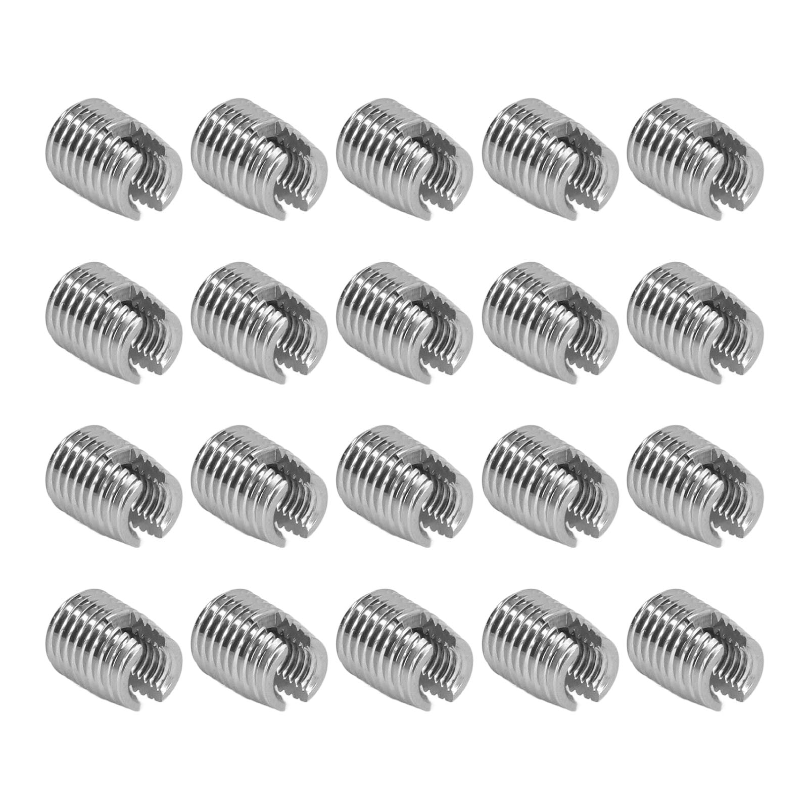 20PCS Self Tapping Insert Stainless Steel Slotted Wire Thread Repair ...