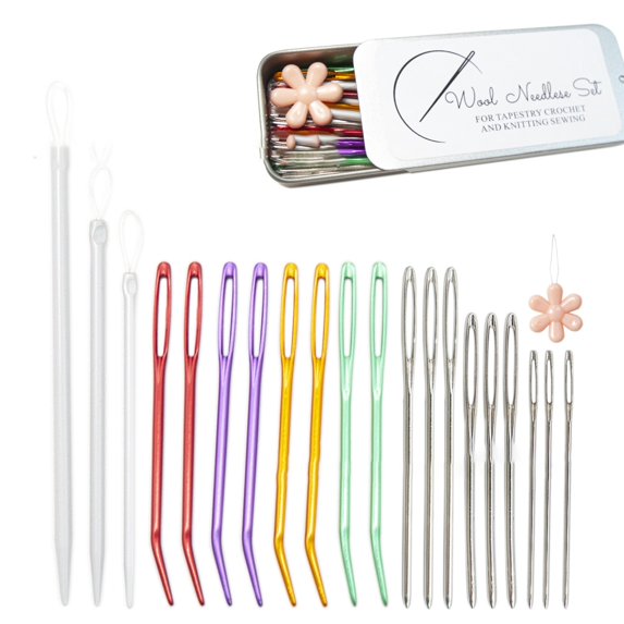 20PCS Sewing Needle Kits for Crochet Project, Tapestry Needle Yarn ...