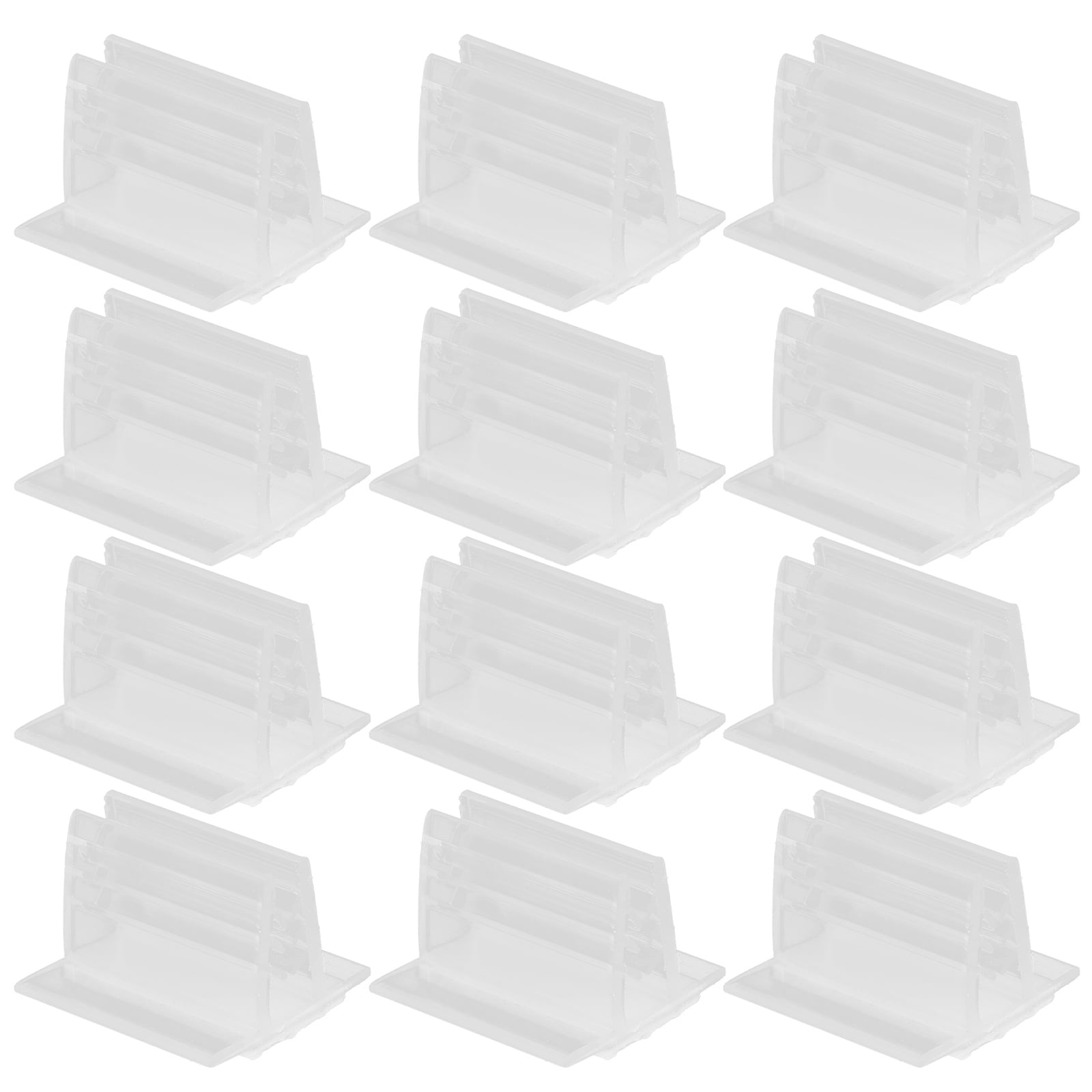 20PCS Shelf Label Holder Clear Plastic Shelves Clip Wood Metal Tags ...