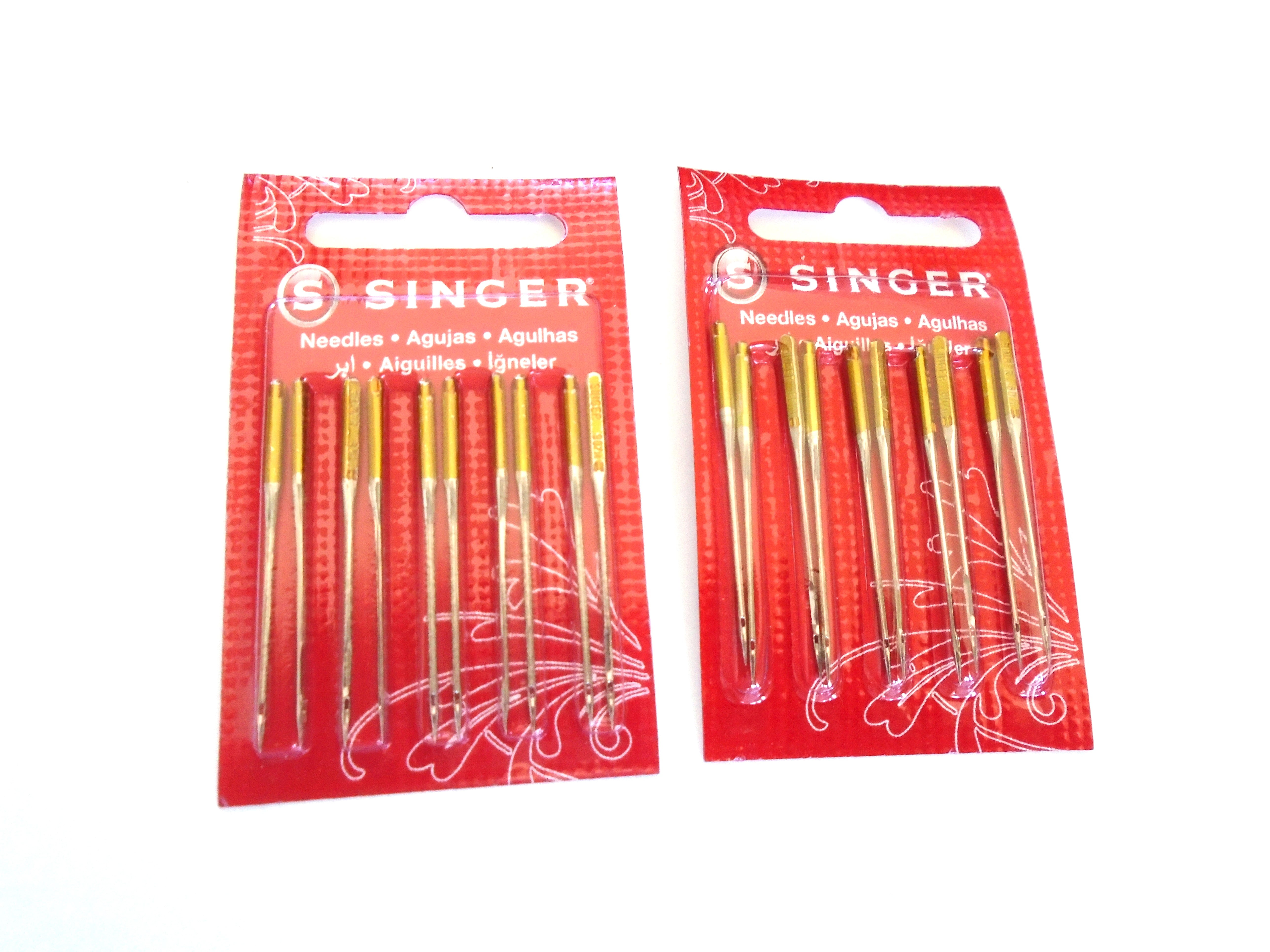 20PCS Singer Sewing Machines Ball Point Yellow Band Needle 2045#14, 16 ...