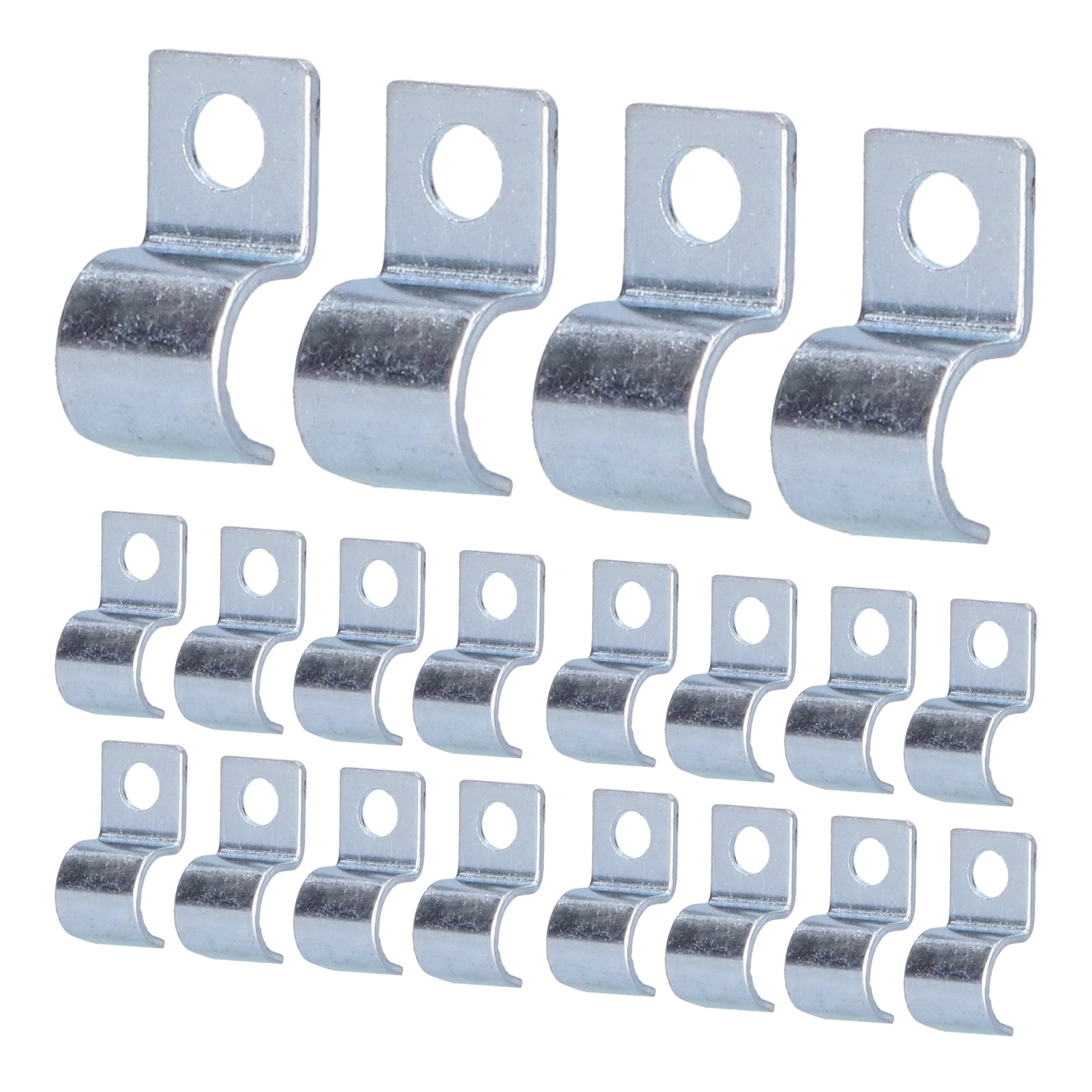 20PCS Single Hole Pipe Clamp Zinc Plated Stainless Steel Pipe Clip for ...