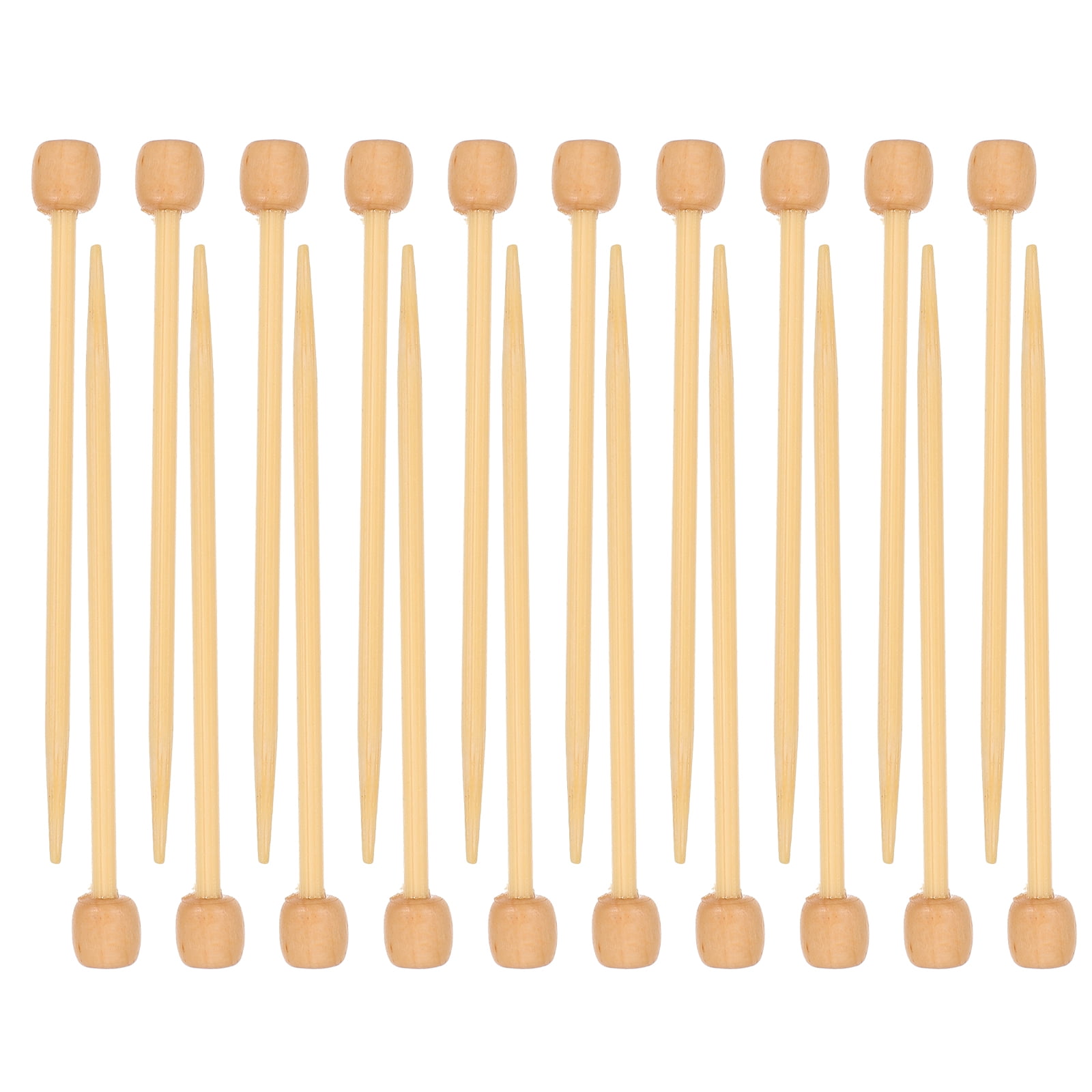 20PCS Single Pointed Knitting Stick Brooch Knitting Material Wood ...