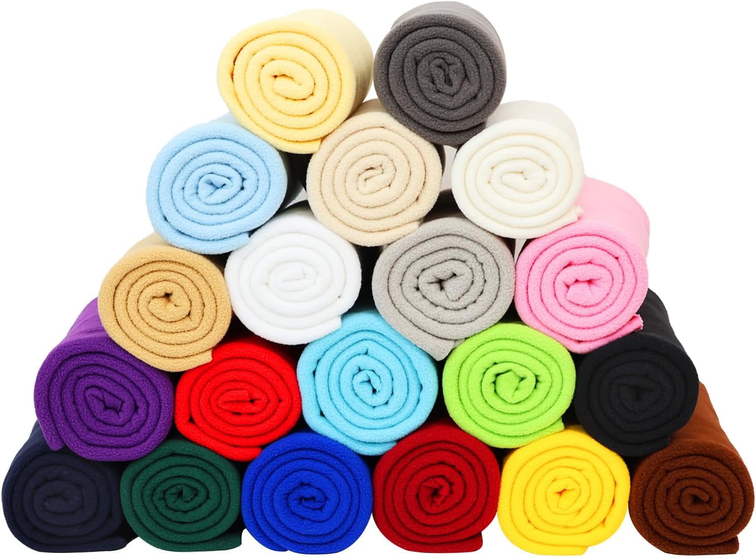 20PCS Solid Color Knitted Polar Fleece Fabric | 20''x20'' | Anti Pill ...