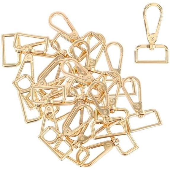 20PCS Stainless Steel 1 Inch D Ring Lobster Claw Clasp with Swivel Hook ...