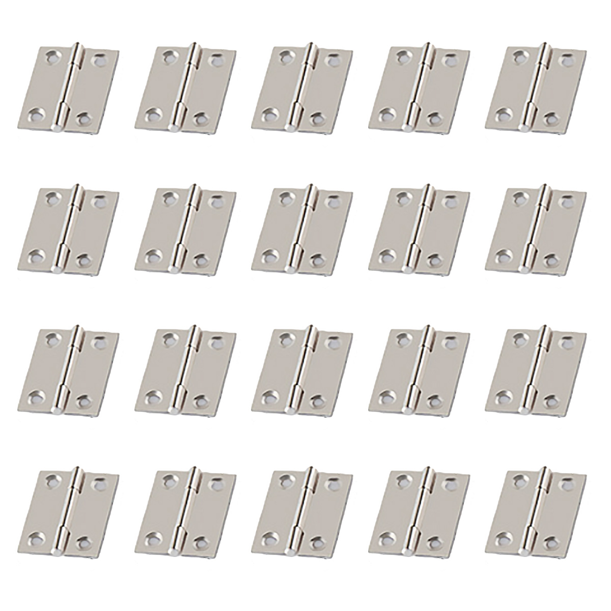 20PCS Stainless Steel Hinges Small Folding Butt Hinges Sliver Cabinet ...