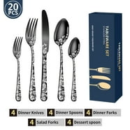 Colorful Silverware Set, 24-Piece Stainless Steel Rainbow Flatware Set ...