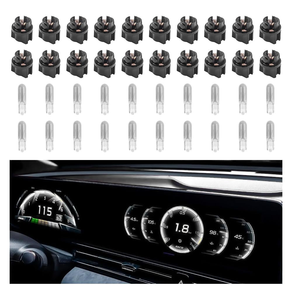 20PCS T5 17 57 79 86 BSL1 Halogen Instrument Cluster Bulbs with 20PCS ...