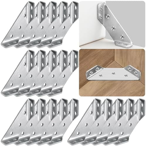 20PCS Universal Stainless Steel Furniture Corner Connector, Trapeziform ...