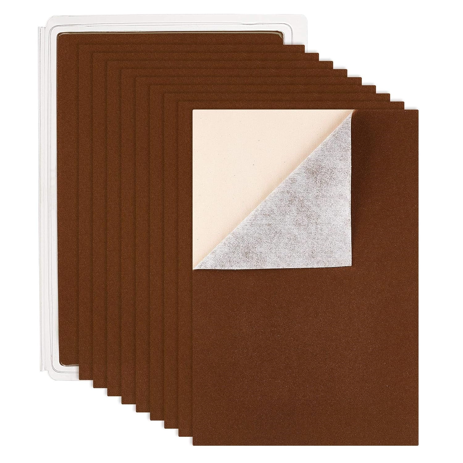 20PCS Velvet (Sienna) Fabric Sticky Back Adhesive Back Sheets A4 sheet ...