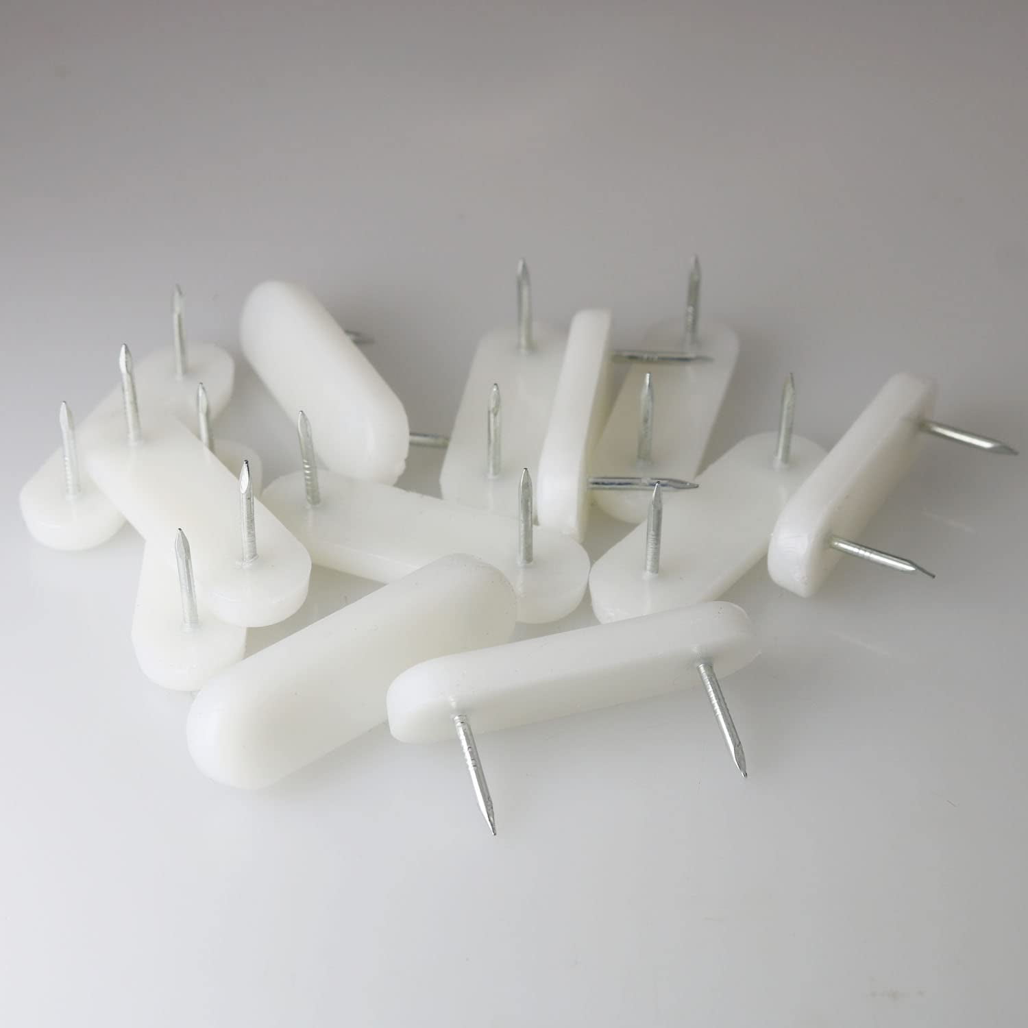 20PCS White Furniture Chair Leg Pins Glide Nails Holding Pins Plastic ...