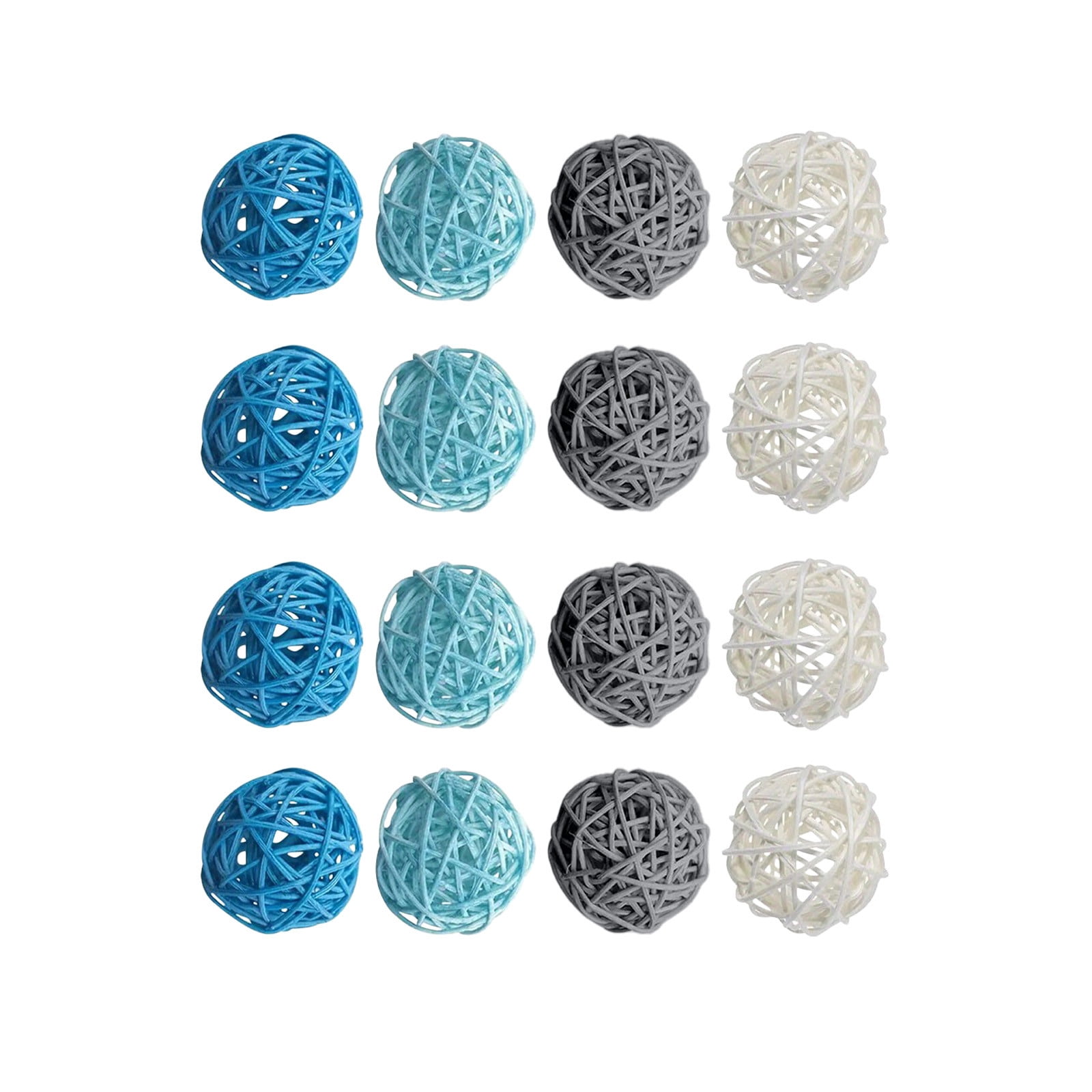 20PCS Wicker Rattan Balls Decorative Balls, Blue Decorative Balls for ...