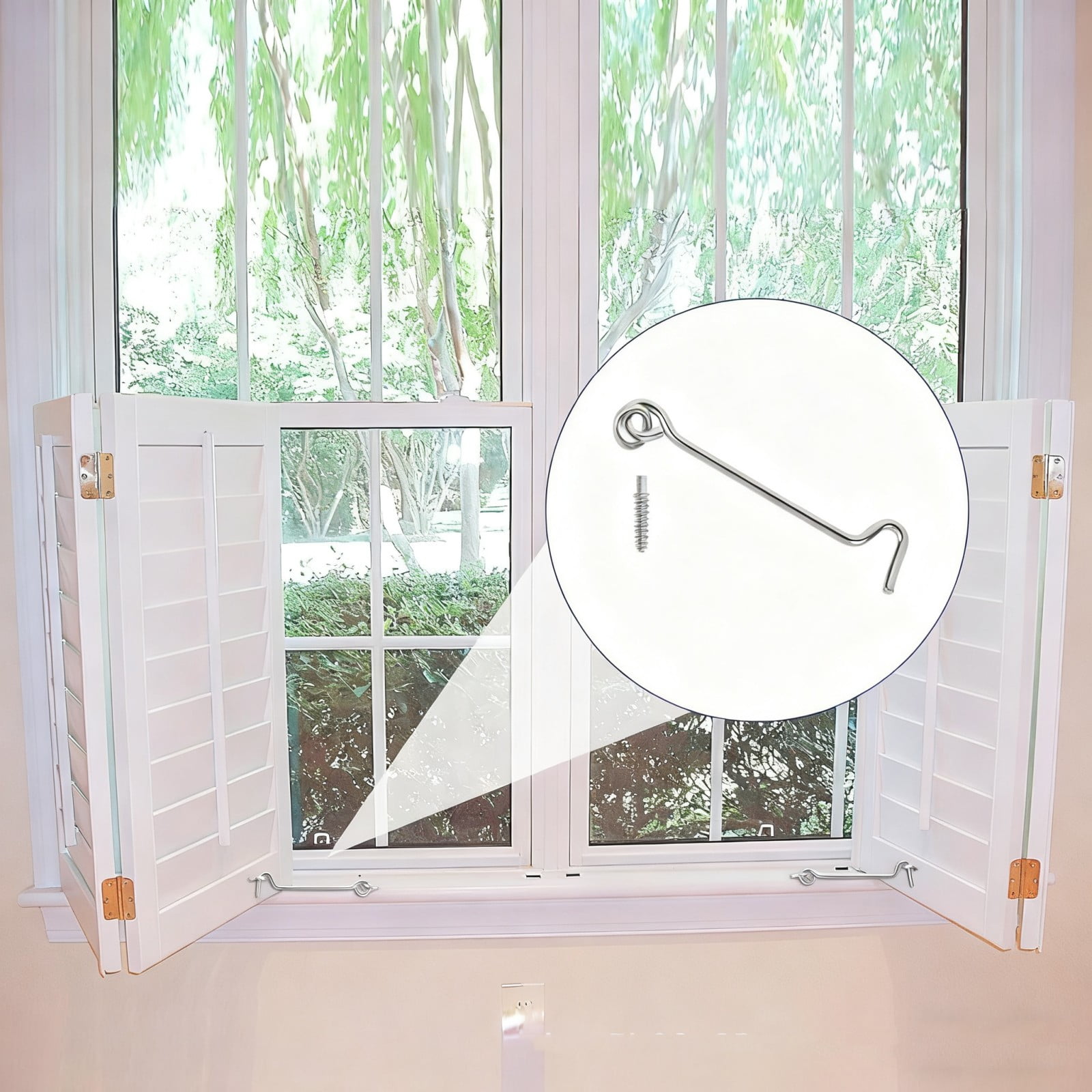 20PCS Window Lock Hooks - Rust-Resistant Metal Hooks & Eyes ...