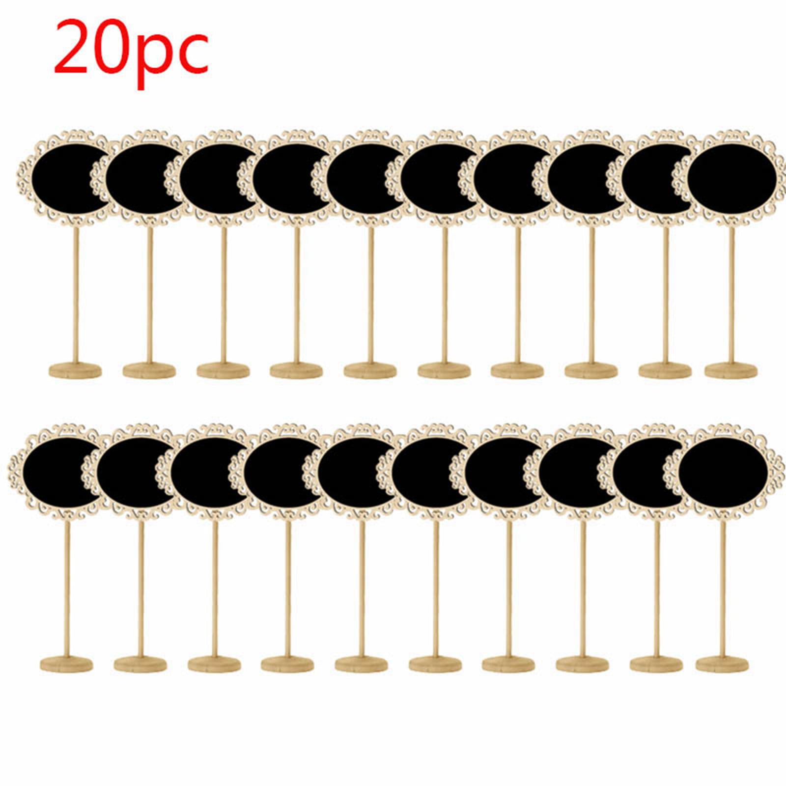 20PCS Wood Mini Chalkboard Sign with Easel Stand,Food Labels for Party ...