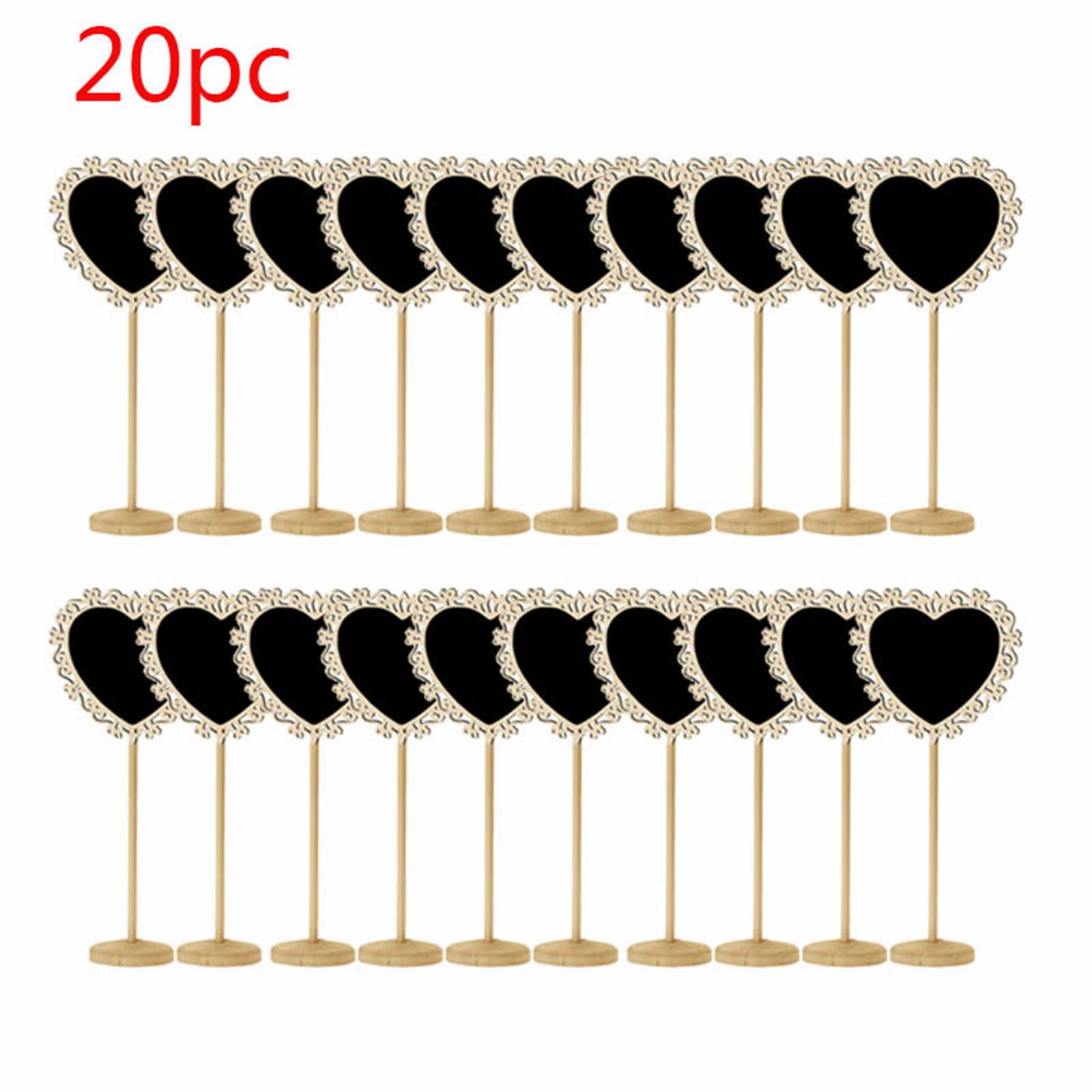 20PCS Wood Mini Chalkboard Sign with Easel Stand,Food Labels for Party ...