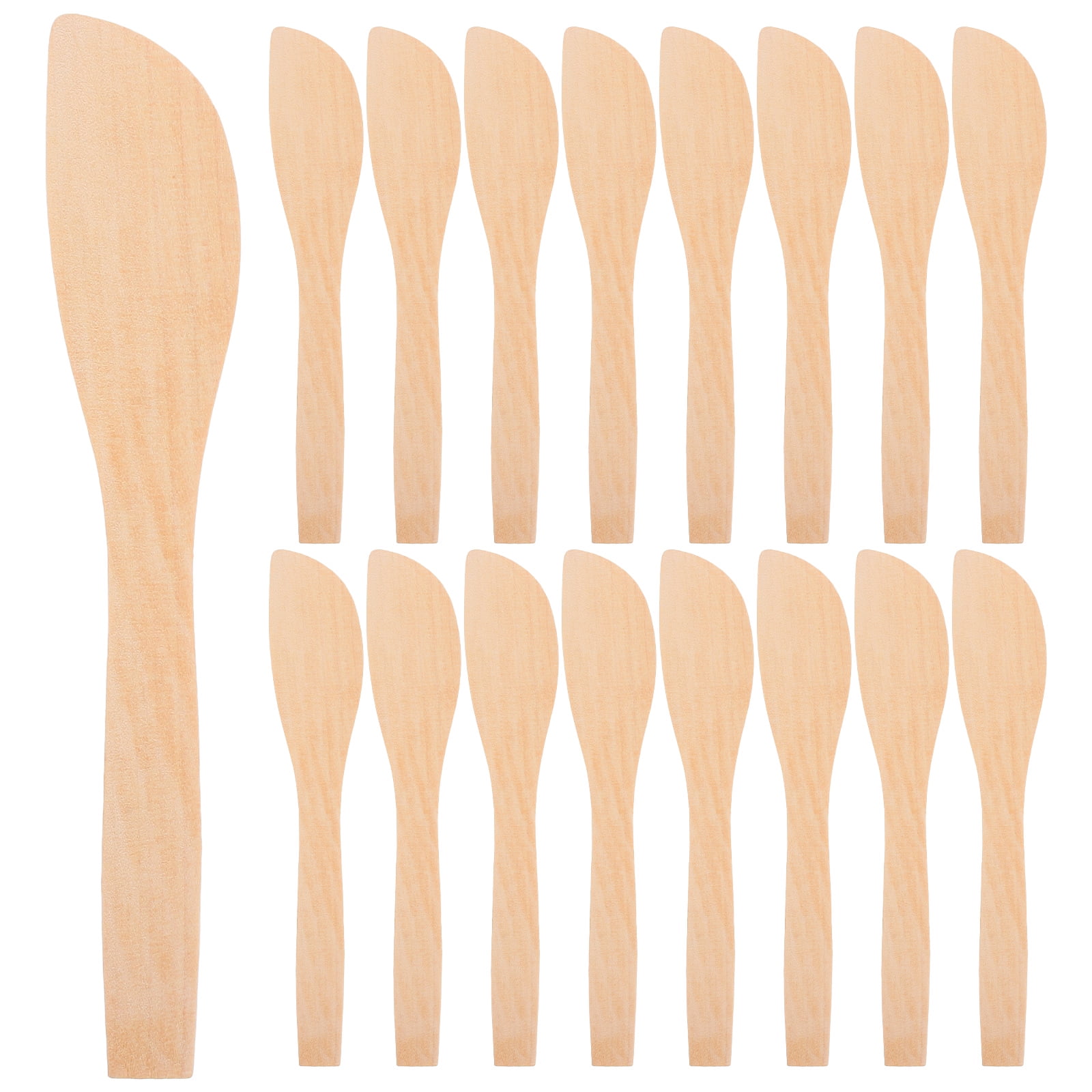 20PCS Wooden Spoons for Dumpling and Wonton Stuffing Stirring Kitchen ...