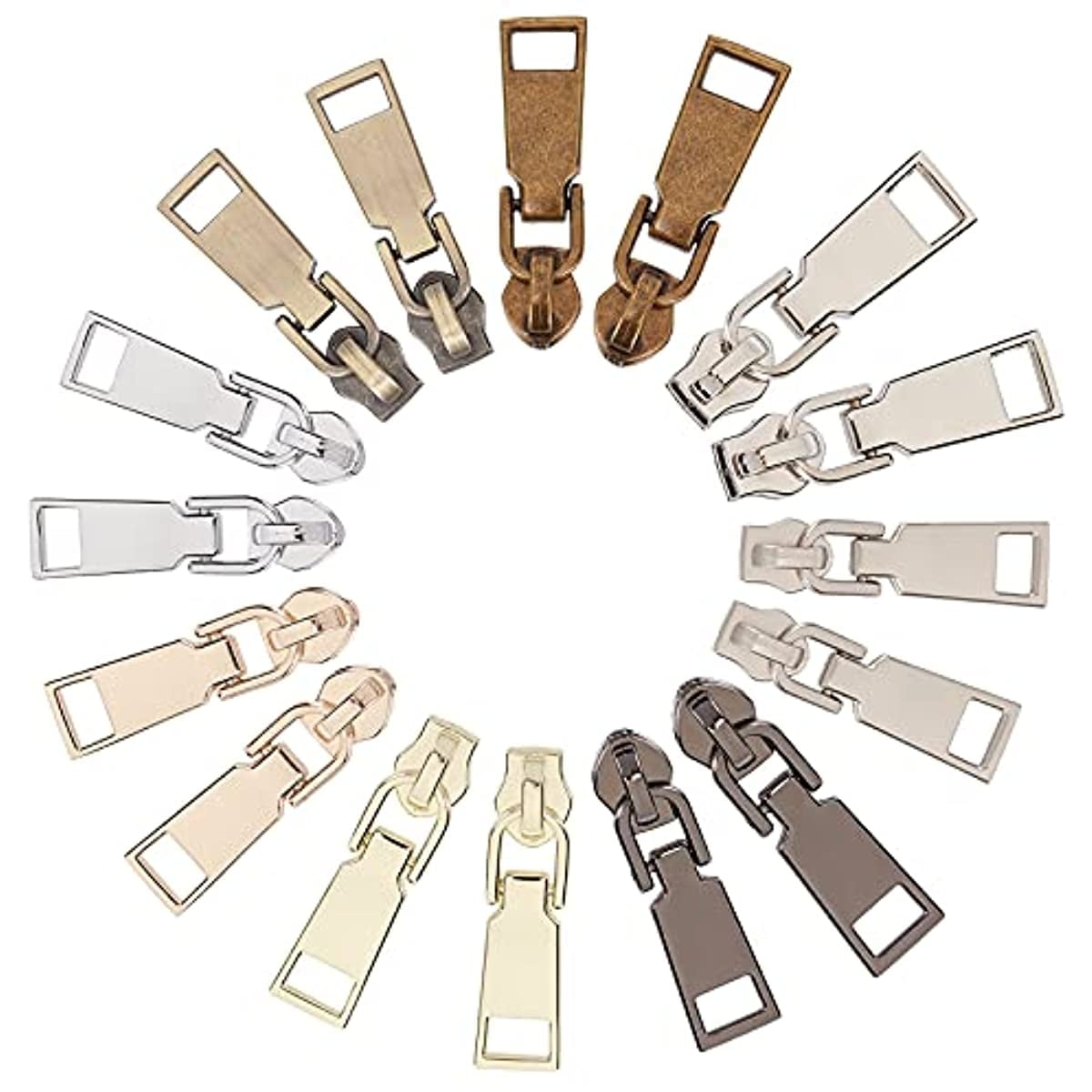 20PCS Zipper Pull Replacement Detachable Zinc Alloy Tab Repair Extender ...