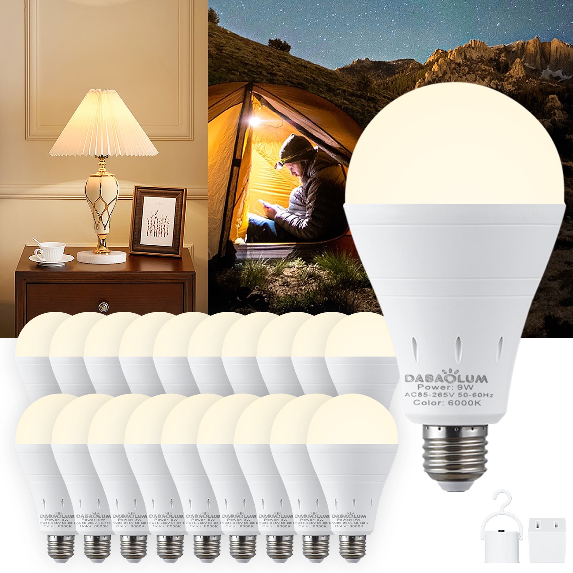 How To Charge Rechargeable Emergency Light Bulb Battery Operated ...