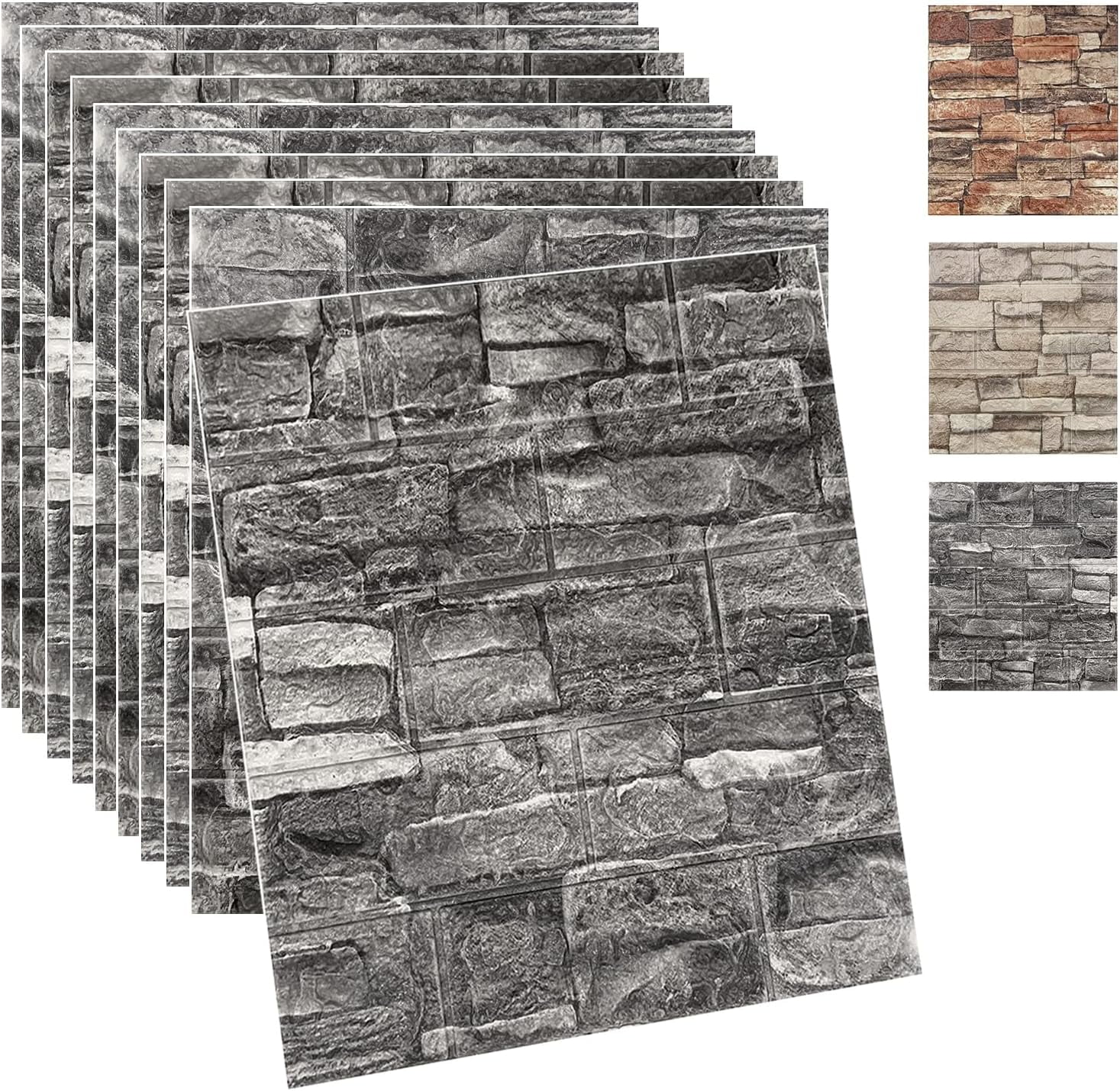 20PSC Wall Panels Peel and Faux Brick Wall Panels Self- Brick Wallpaper ...