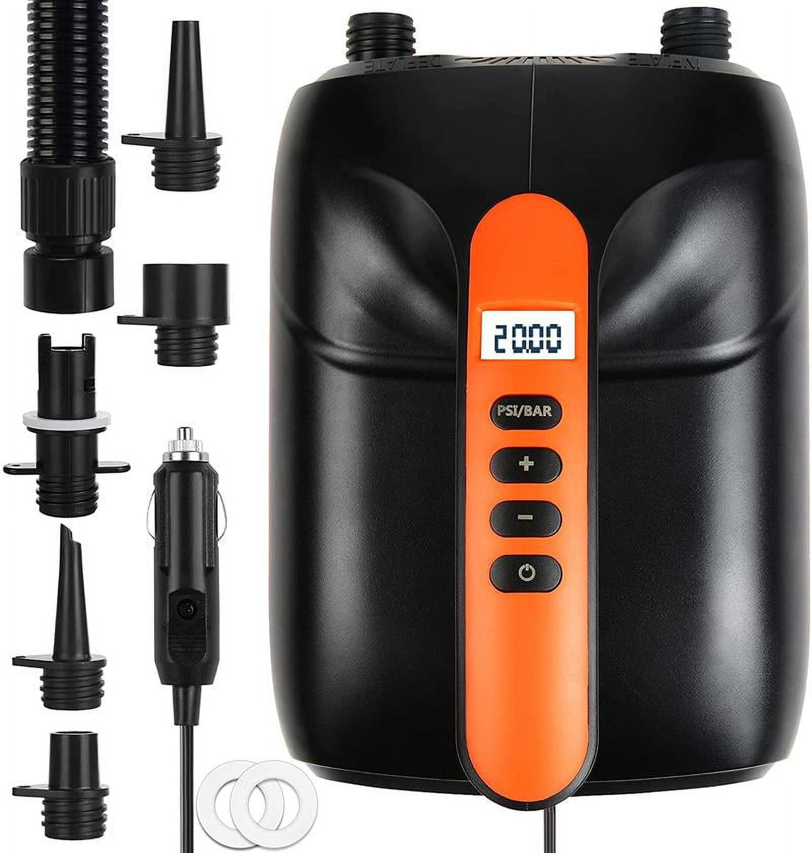 20PSI Electric SUP Air Pump 12V DC High Pressure Inflatable Paddle ...