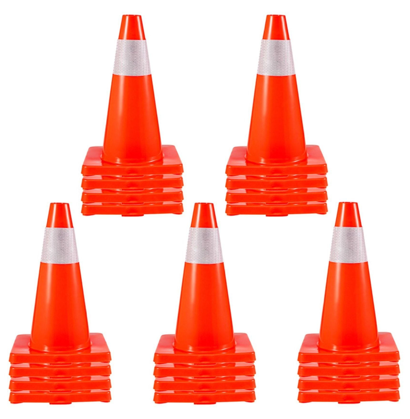 20Pack 18" Traffic Cones, Safety Road Parking Cones PVC Base, Orange ...