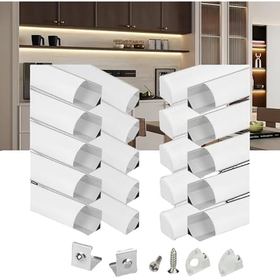 20Pack 3.3FT/1M V Shape LED Aluminum Channel System,Lightweight Design ...