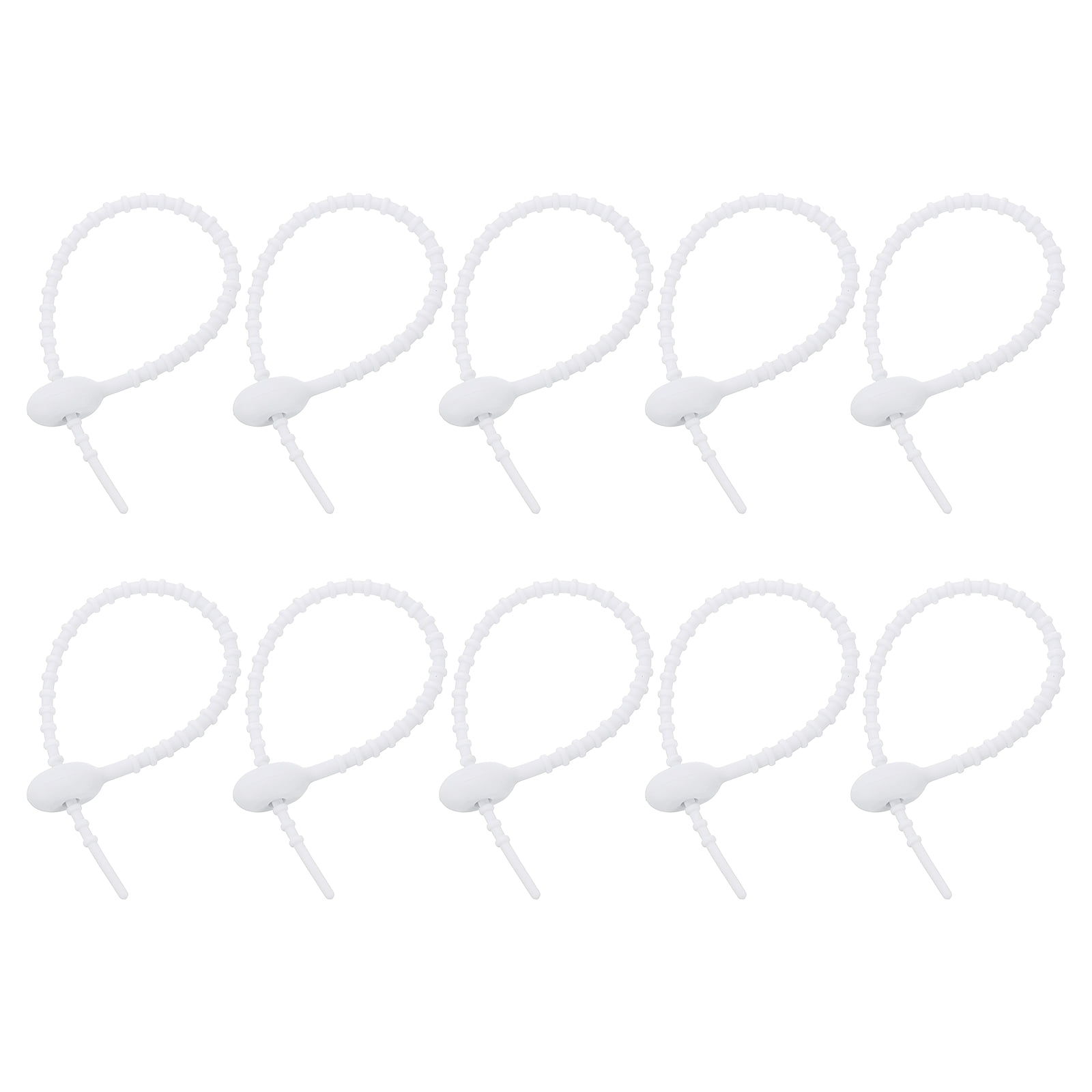 20Pack 7" Silicone Cable Ties, Reusable Zip Ties Wire Strips Organizer ...