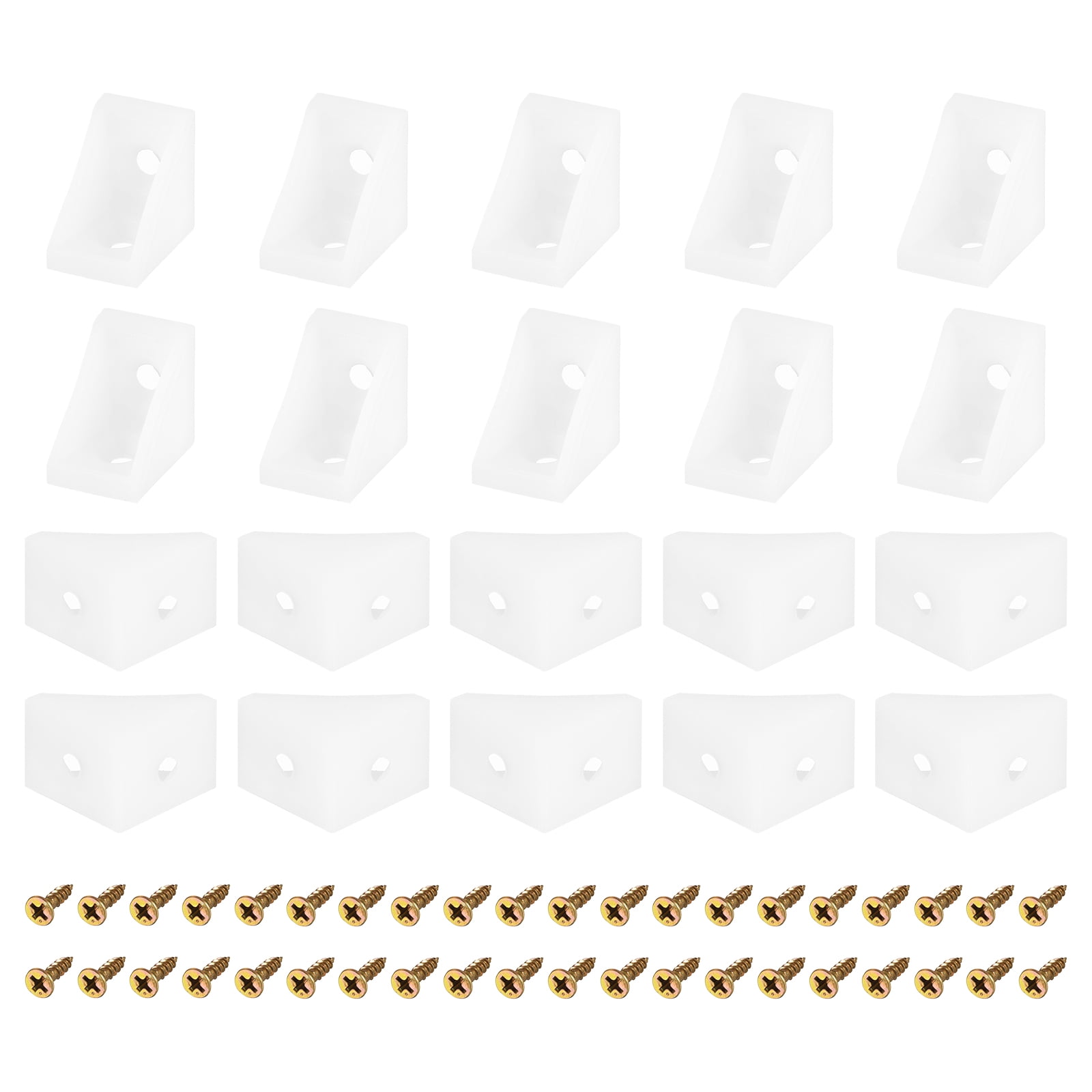 20Pack 90 Degree Plastic Corner Braces, 15.2x20x20mm Nylon Shelf Right ...