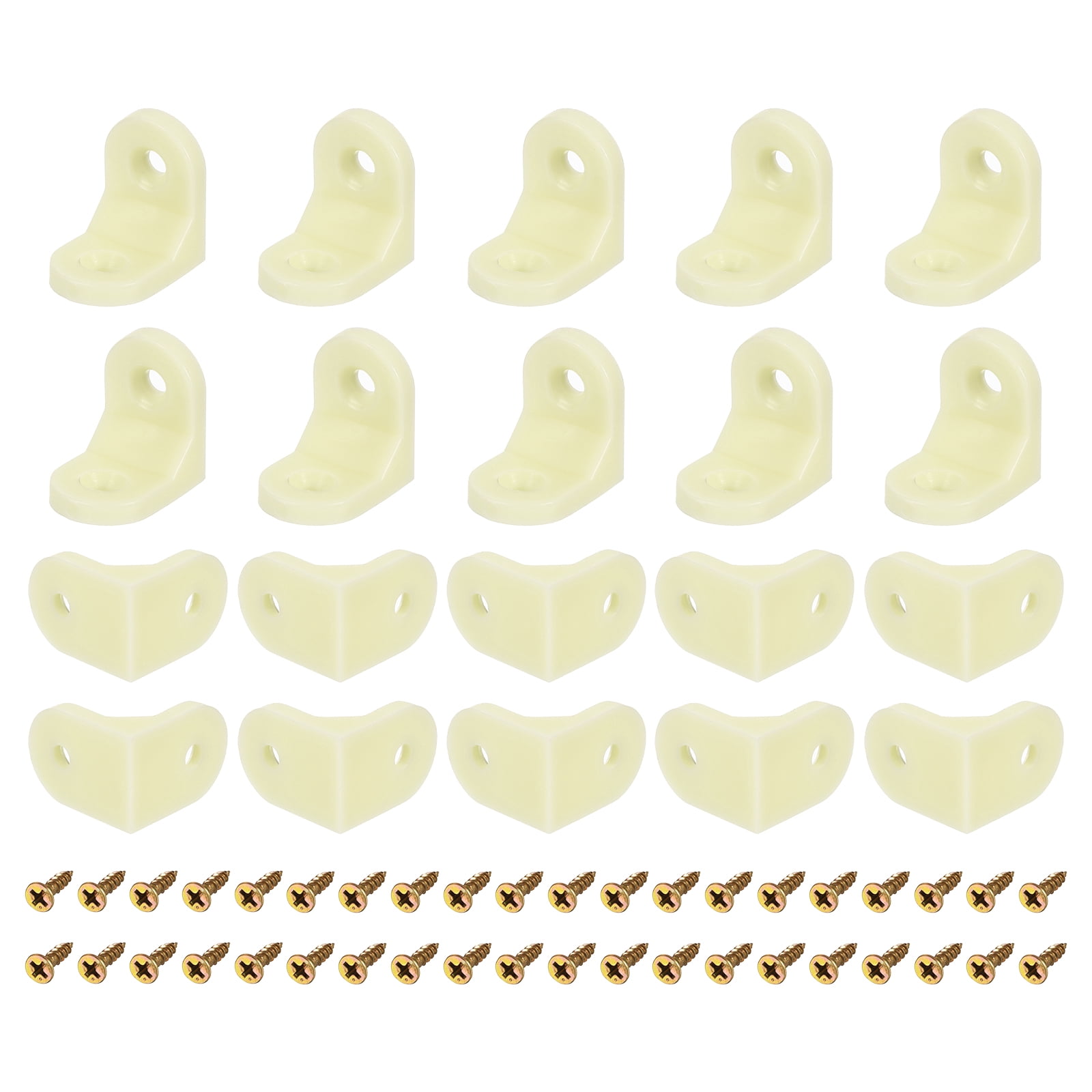 20Pack 90 Degree Plastic Corner Braces, 16.6x23.4x23.4mm Angle Brackets ...