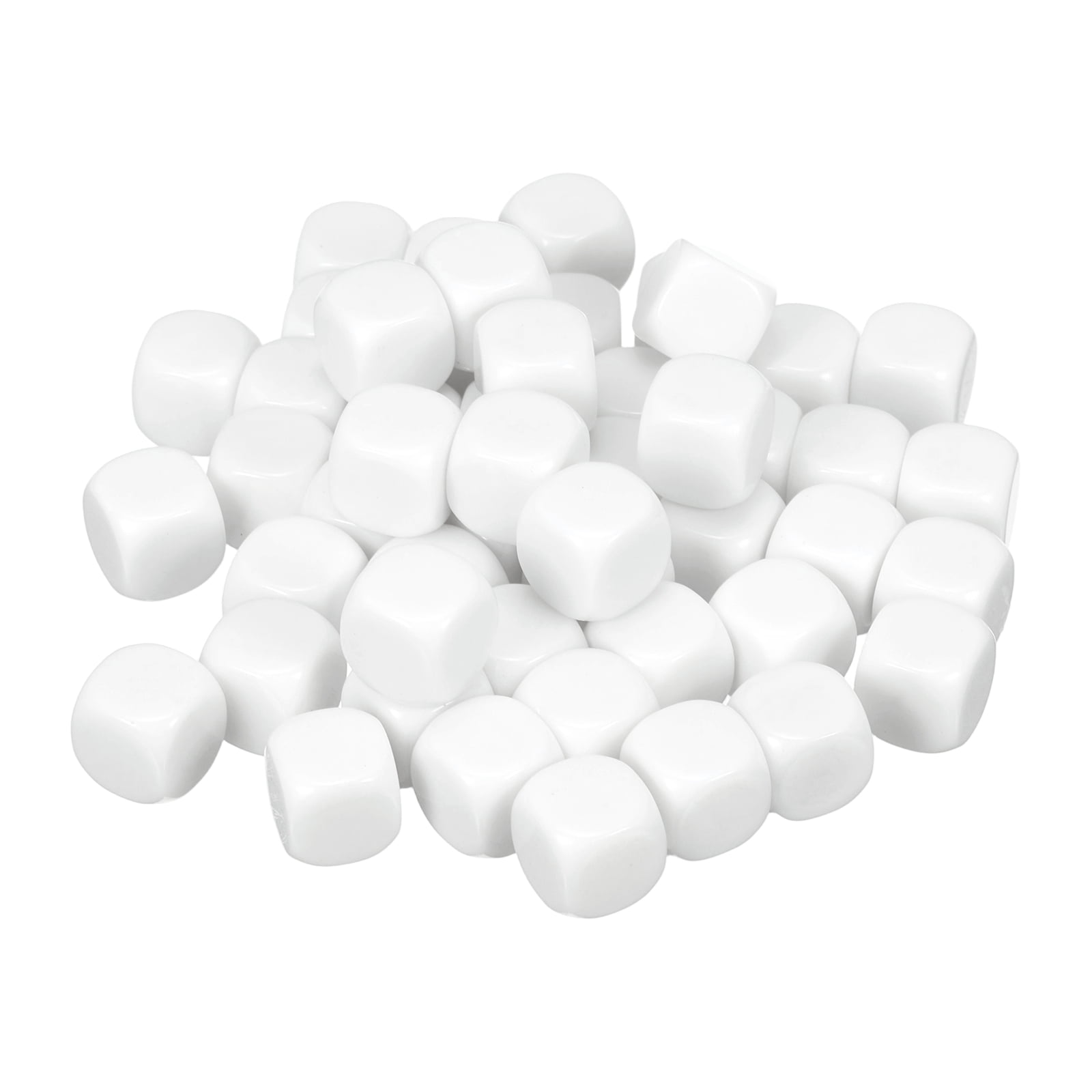20Pack Acrylic Blank Dice, 10mm/0.39" Acrylic Rounded Corner Six Sided ...