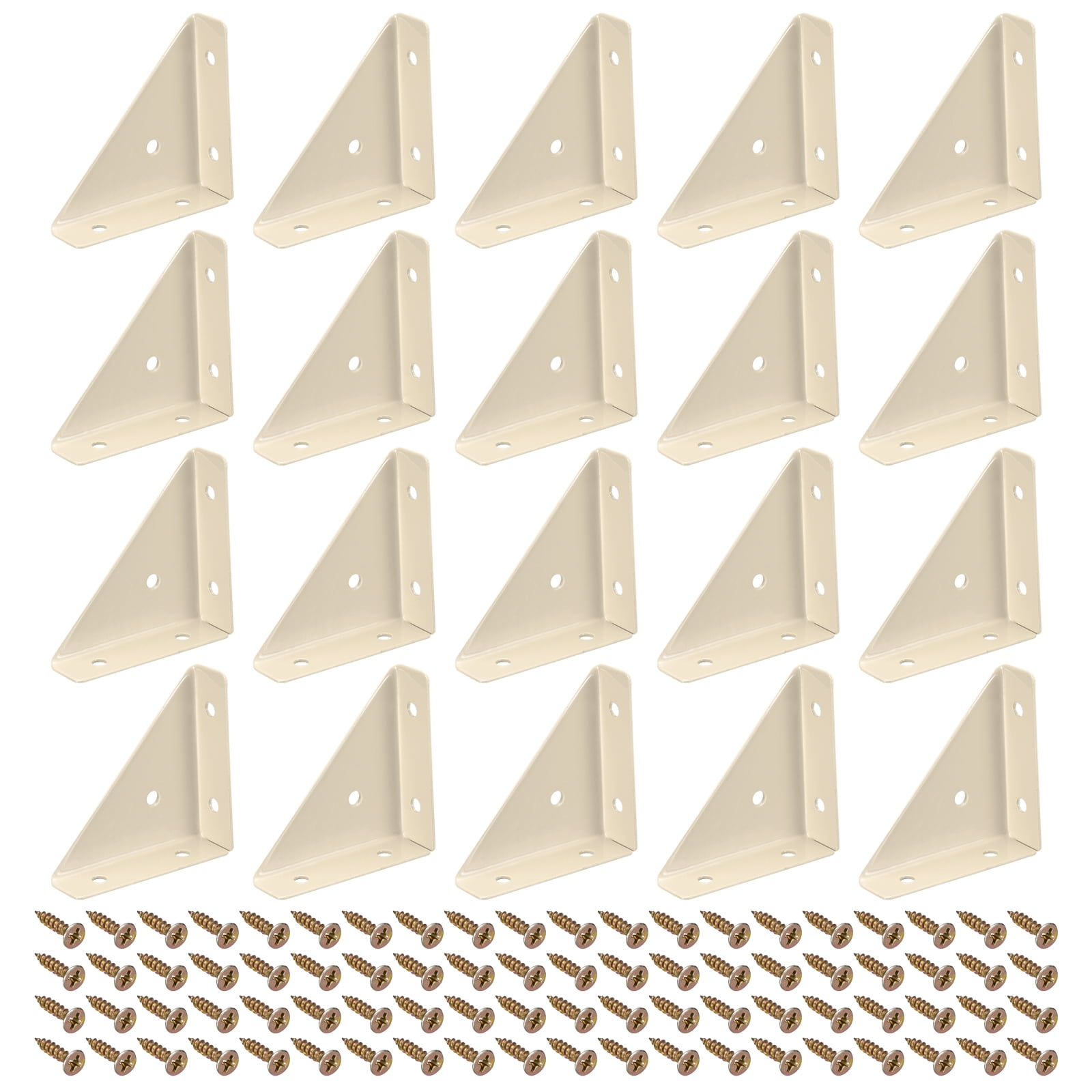 20Pack Angle Corner Brackets 66x66mm Braces Joining Support with Screws ...