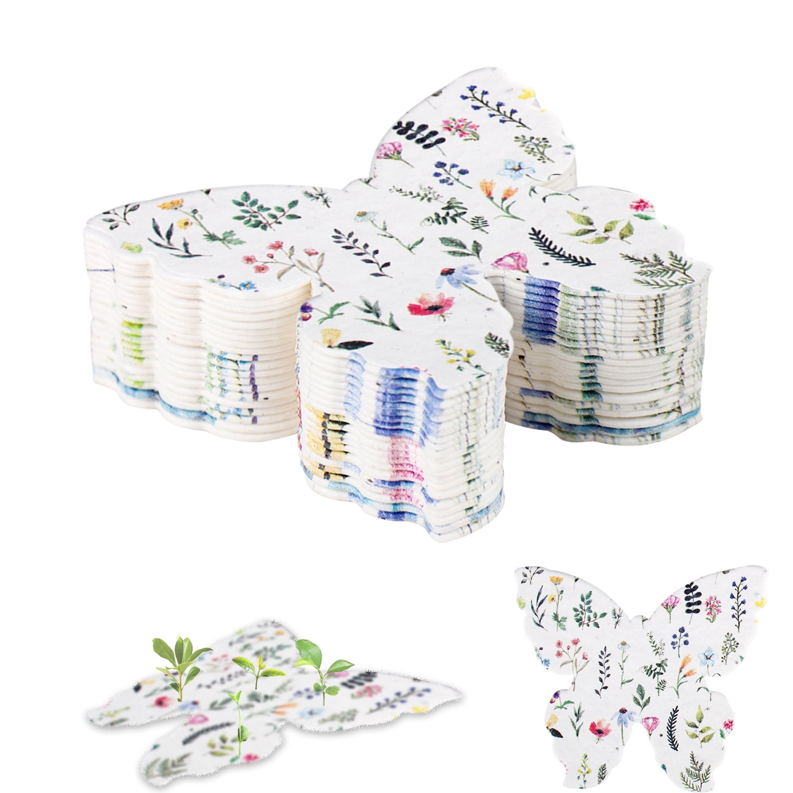 20Pack Butterfly Plantable Seed Paper - Handmade Seed Paper Cards ...