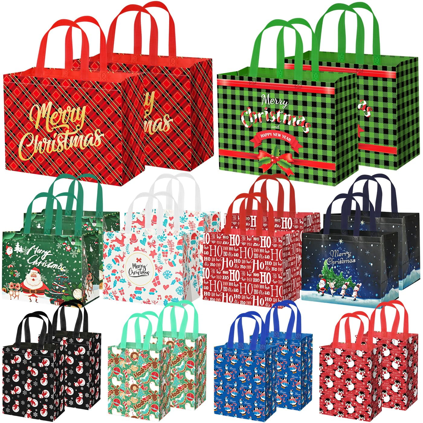20Pack Christmas Gift Assorted Sizes, BSL1 Reusable Christmas with ...