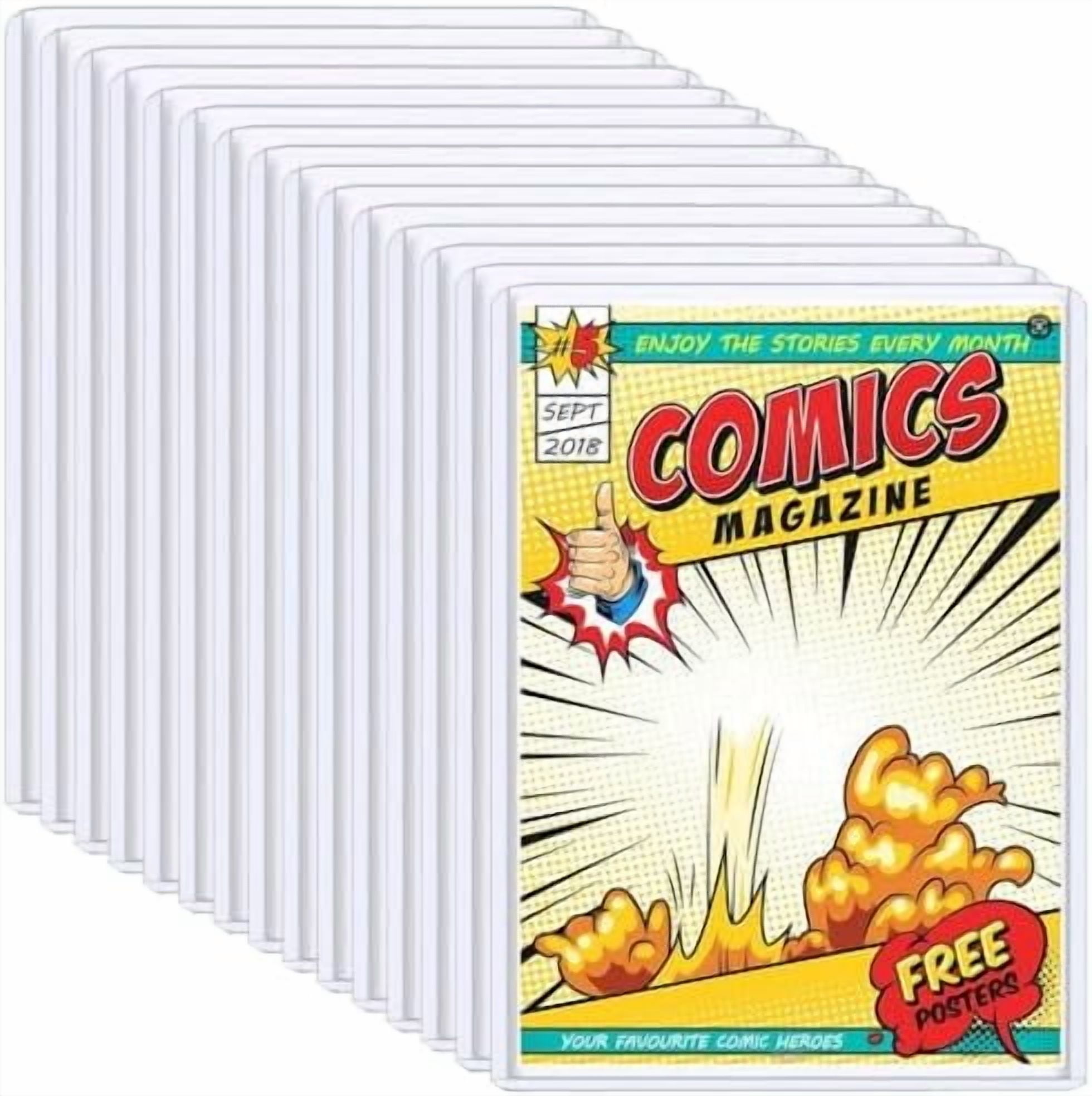20Pack Comic Book Toploaders - 7.6x11 Inch Premium PVC Hard Sleeves for ...