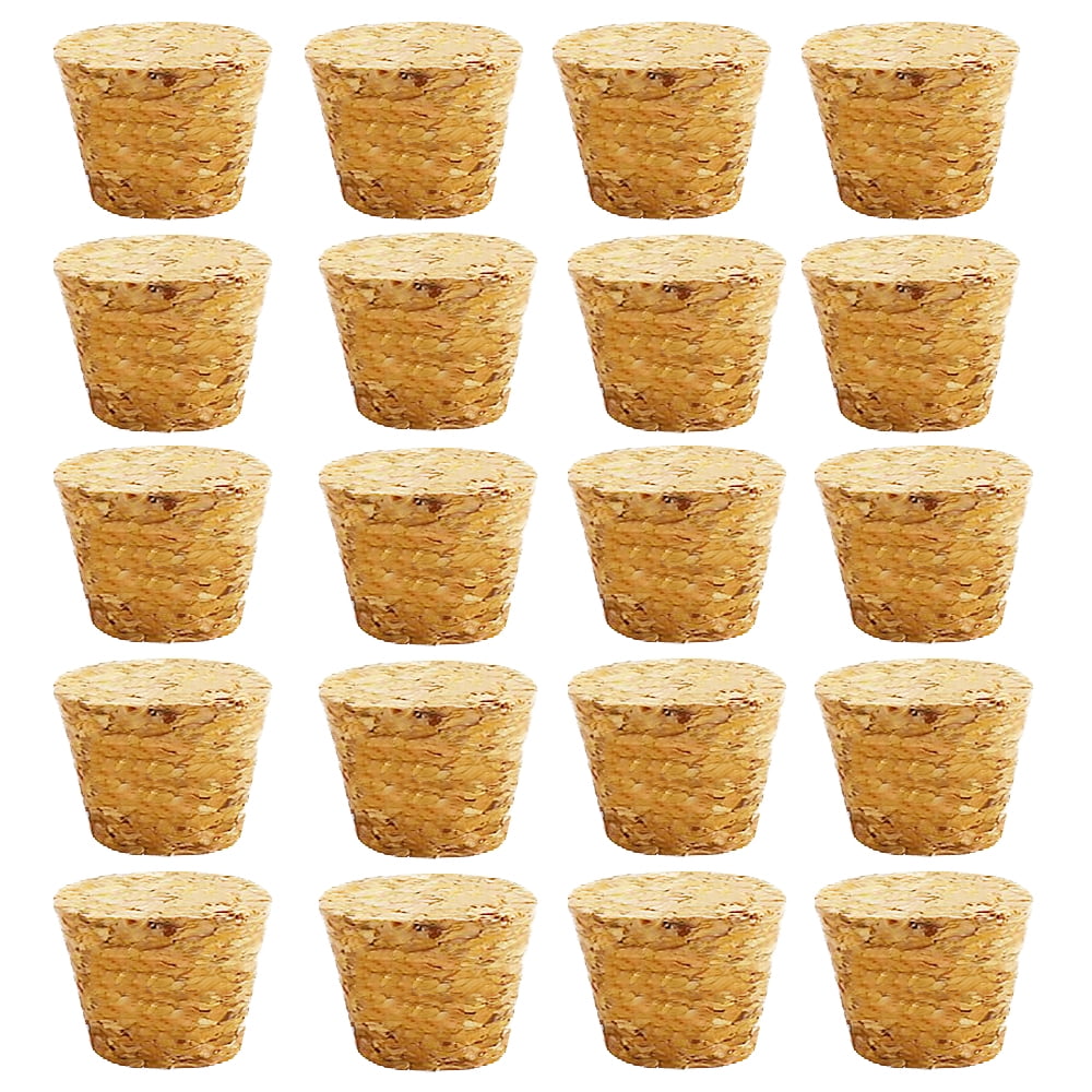 20Pack Cork Stoppers Wine Bottle Cork Stoppers Wooden Tapered Cork ...