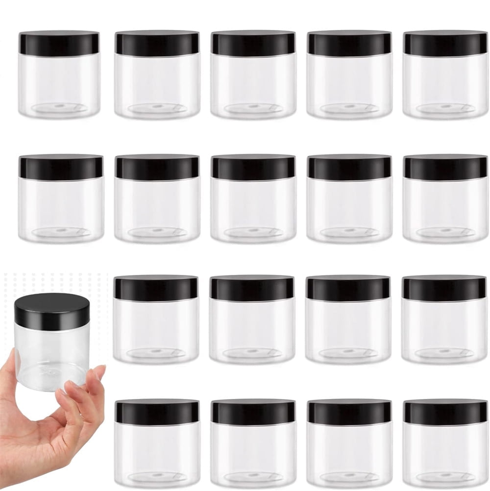 20Pack Empty Plastic Storage Jars,Refillable Storage Container,2 oz ...