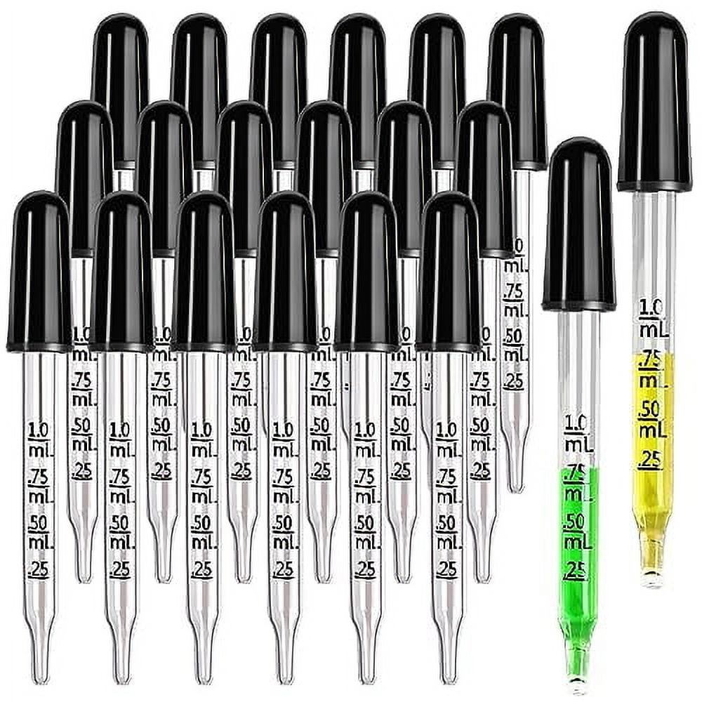 20Pack Eye Dropper 1mL, Droppers for Oils, Medicine Dropper Glass ...
