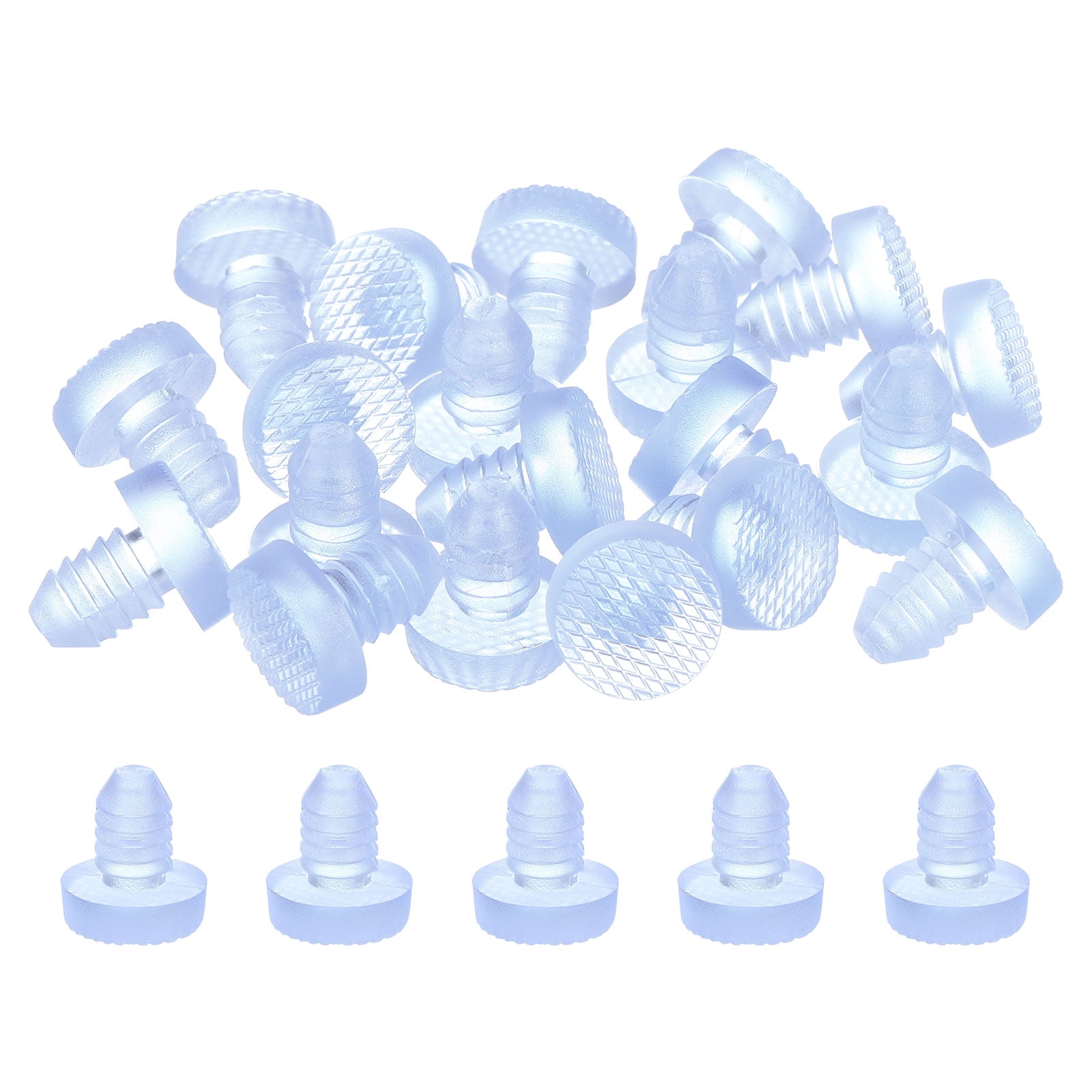 20Pack Glass Top Table Bumpers with Stem for 8mm Hole, Clear - Walmart.com