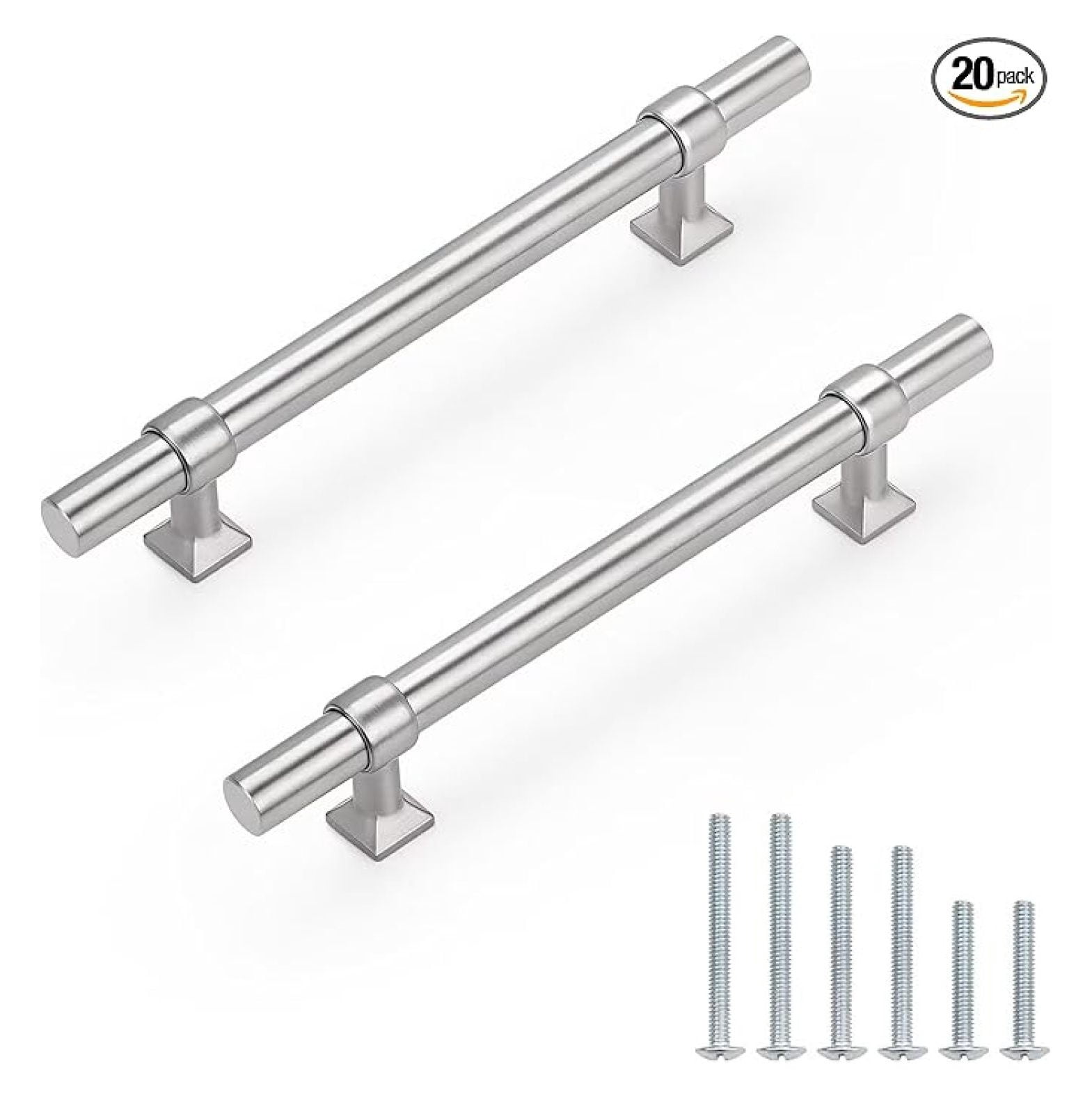 20Pack Holes Spacing 5inch Brushed Kitchen Cabinet Handles Stainless ...