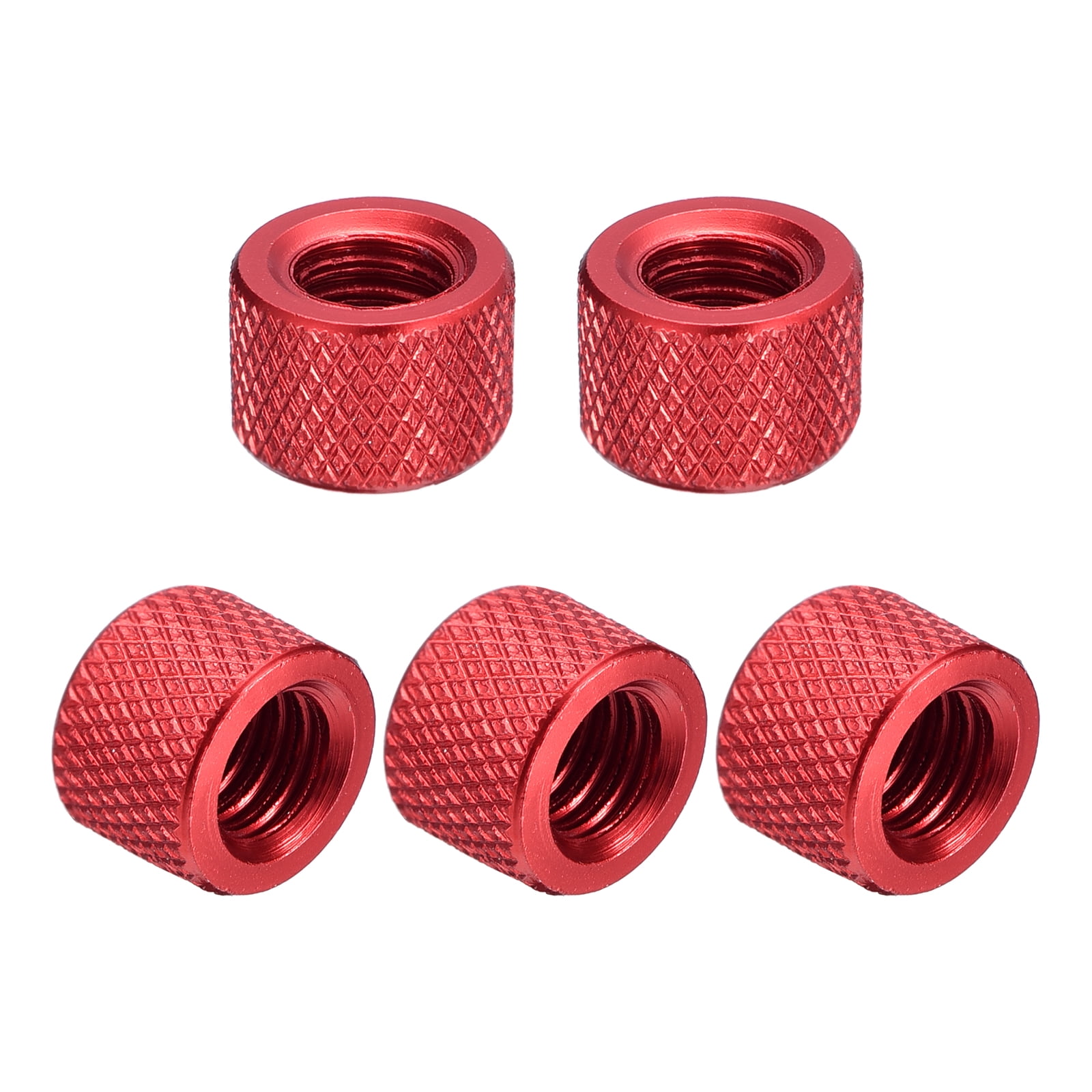 20Pack Knurled Thumb Nut, 1/4"-20x10mm Hand Nut Pass Hole Nut Aluminum ...