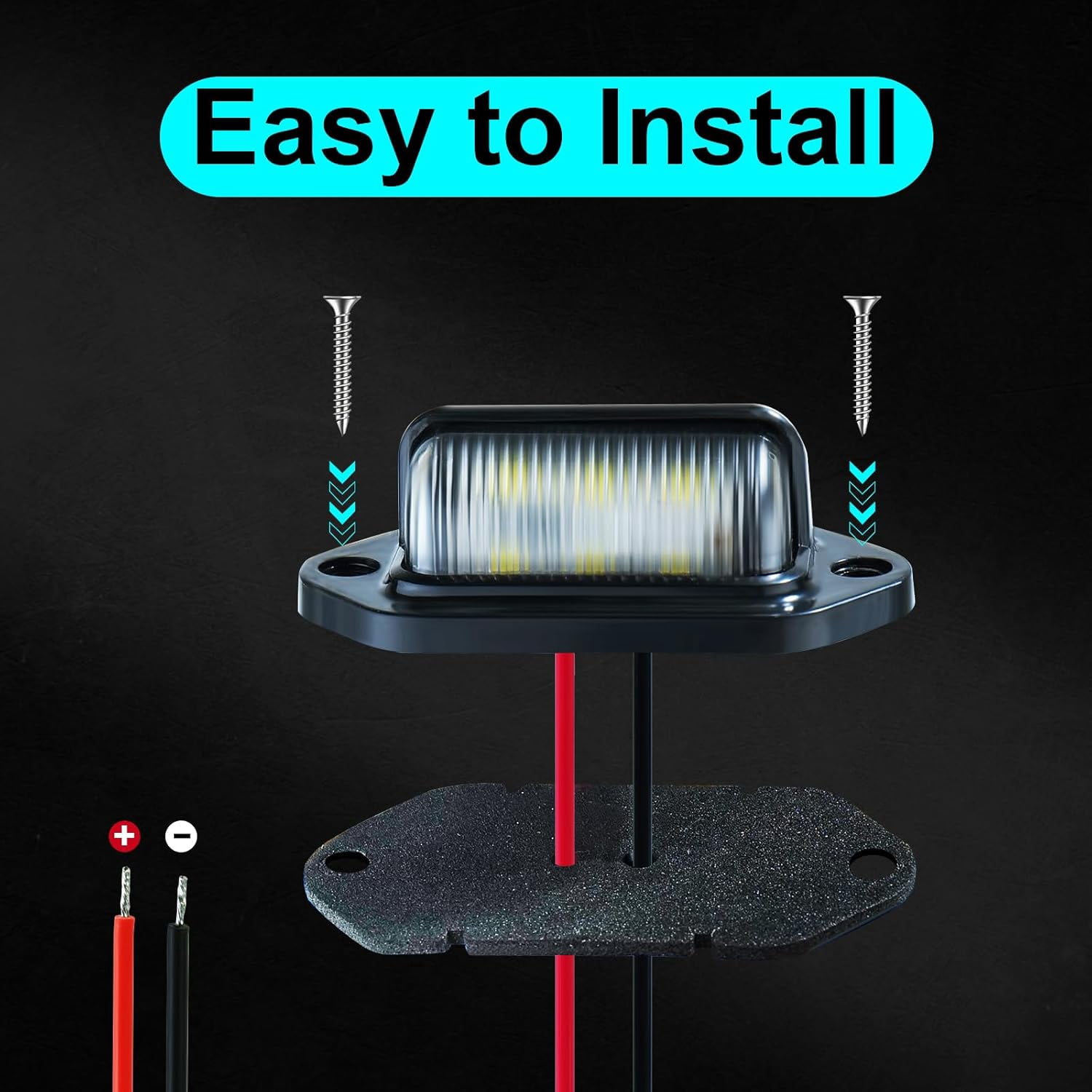 20Pack License Plate Light, DC12V-24V 6 LED Step Courtesy Light ...