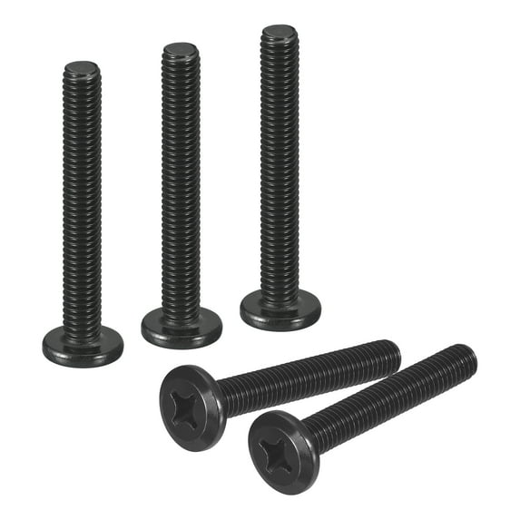 20Pack M6-1.0 x 45mm Flat Round Head Machine Screws, Phillips Drive ...