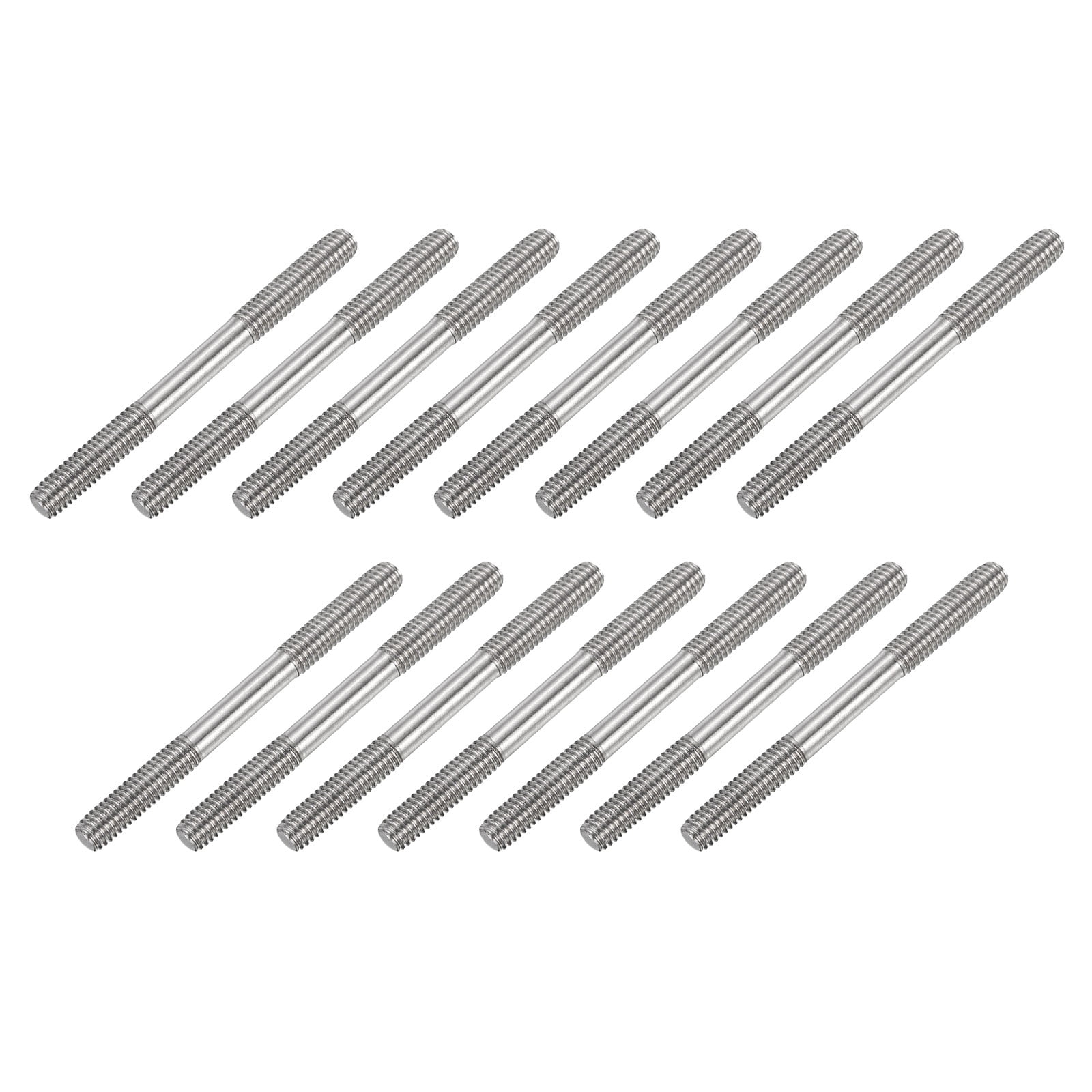 20Pack M6x60mm 304 Stainless Steel Double End Threaded Stud Screw Bolt ...