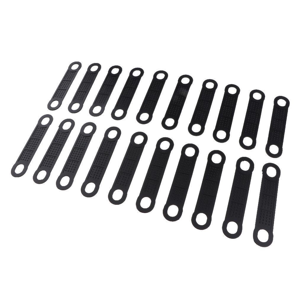 20Pack Non-Slip Black Rubber Clothes Hanger Grips Clothing Hanger ...
