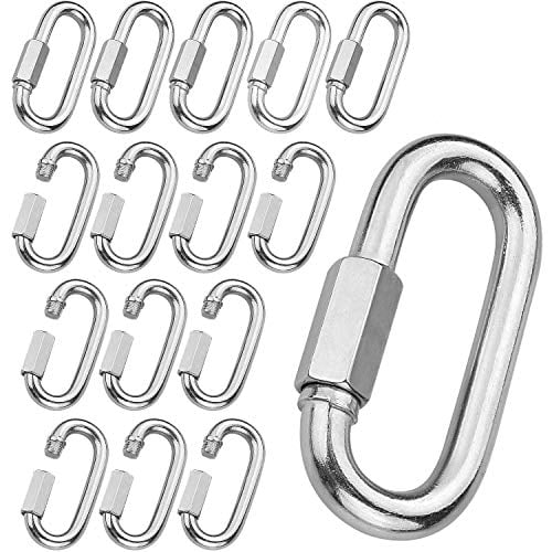 20Pack Quick Link 3/16”, Stainless Steel Chain Link, 330lbs Load Oval ...