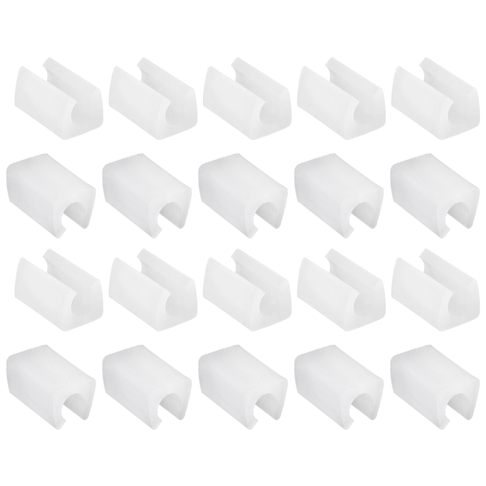 20Pack Rectangle Shaped Non-Slip Chair Leg Tip 12mm Plastic Furniture ...